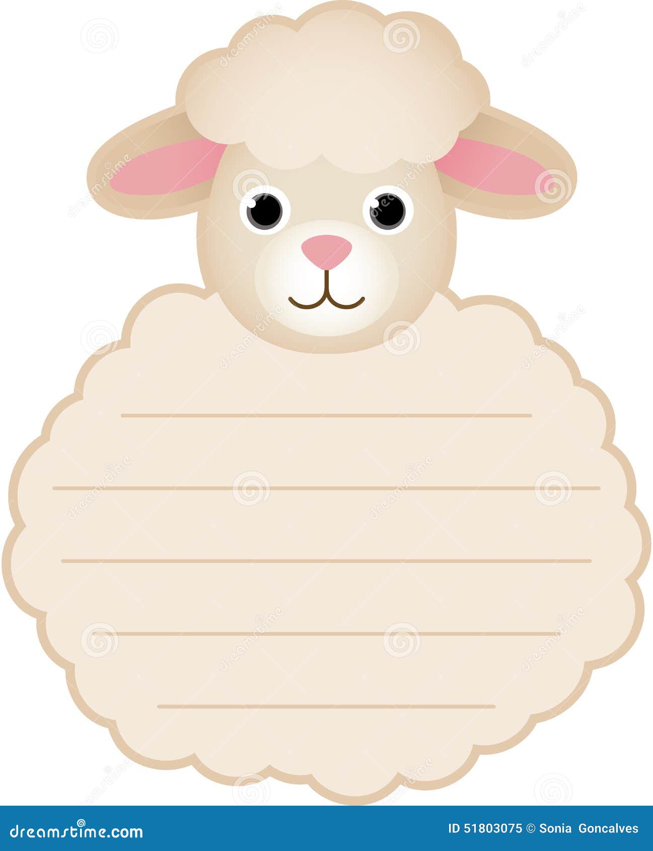 Eid Sheep Card Vector Illustration | CartoonDealer.com #99580426