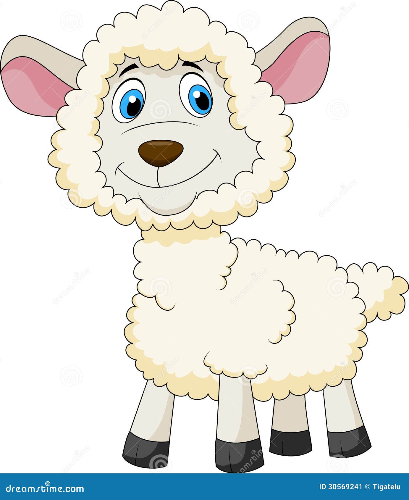 Cute sheep cartoon stock vector. Illustration of mascot - 30569241