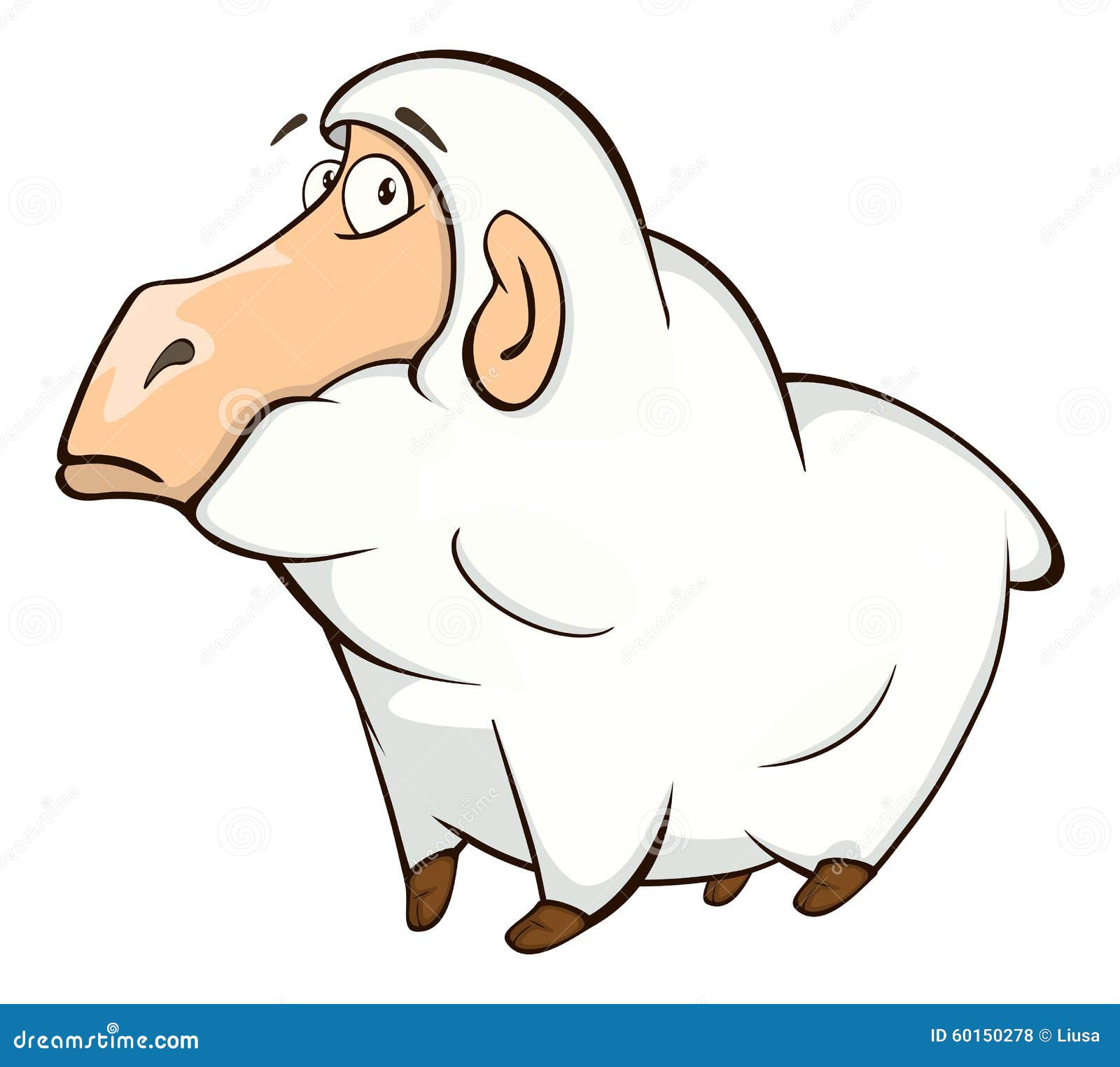 Cute sheep cartoon stock vector. Illustration of sheep - 60150278