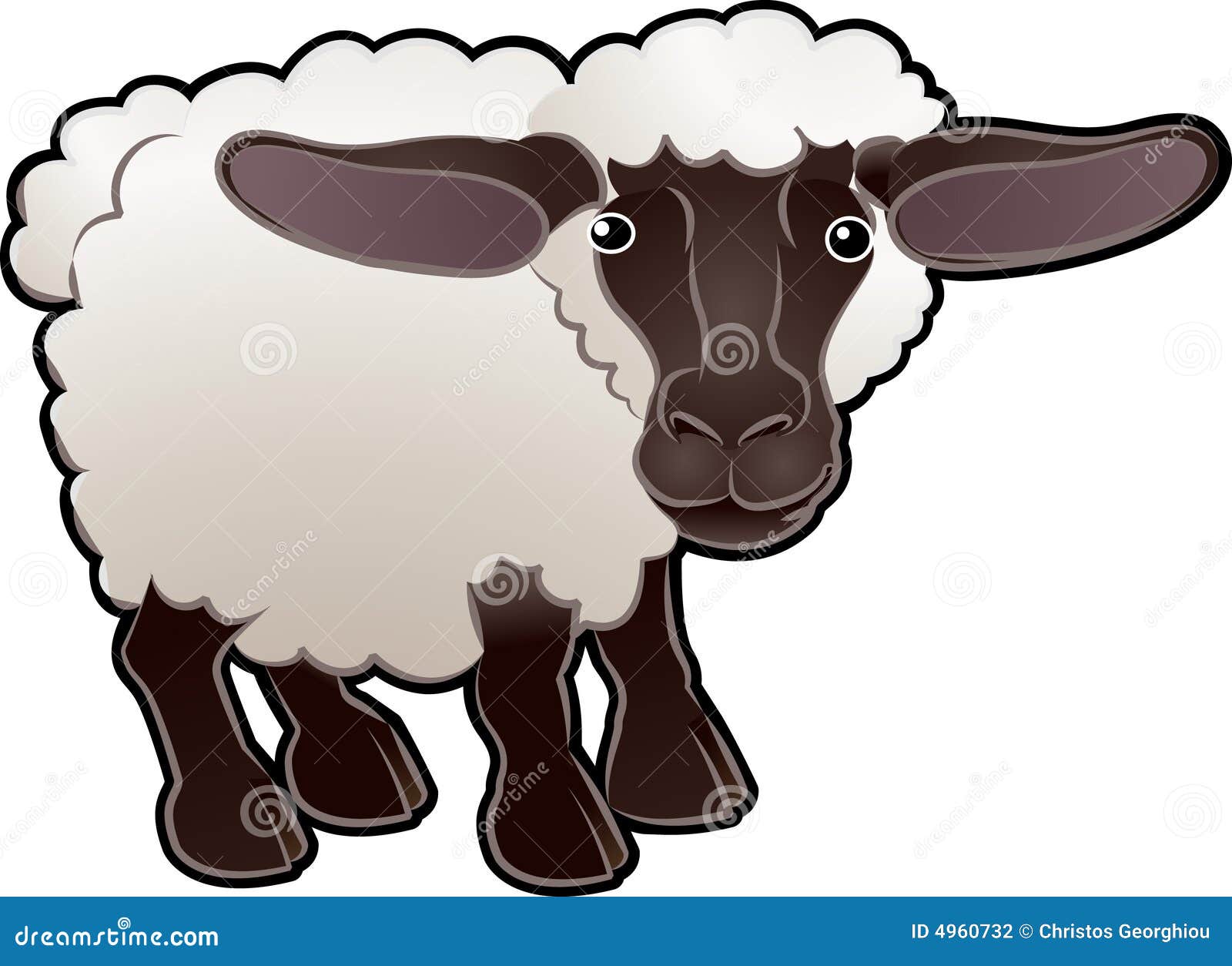 Sheep Farm Animal Cartoon Illustration | CartoonDealer.com #46911558