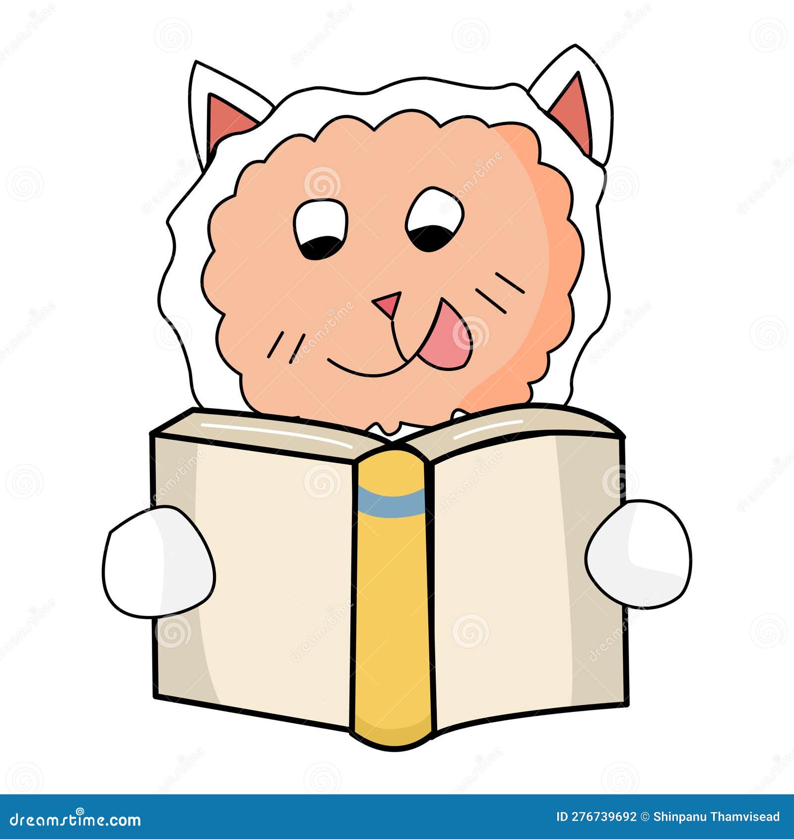 Sheep Holding Be A Wolf Sign, Vector Cartoon Illustration ...