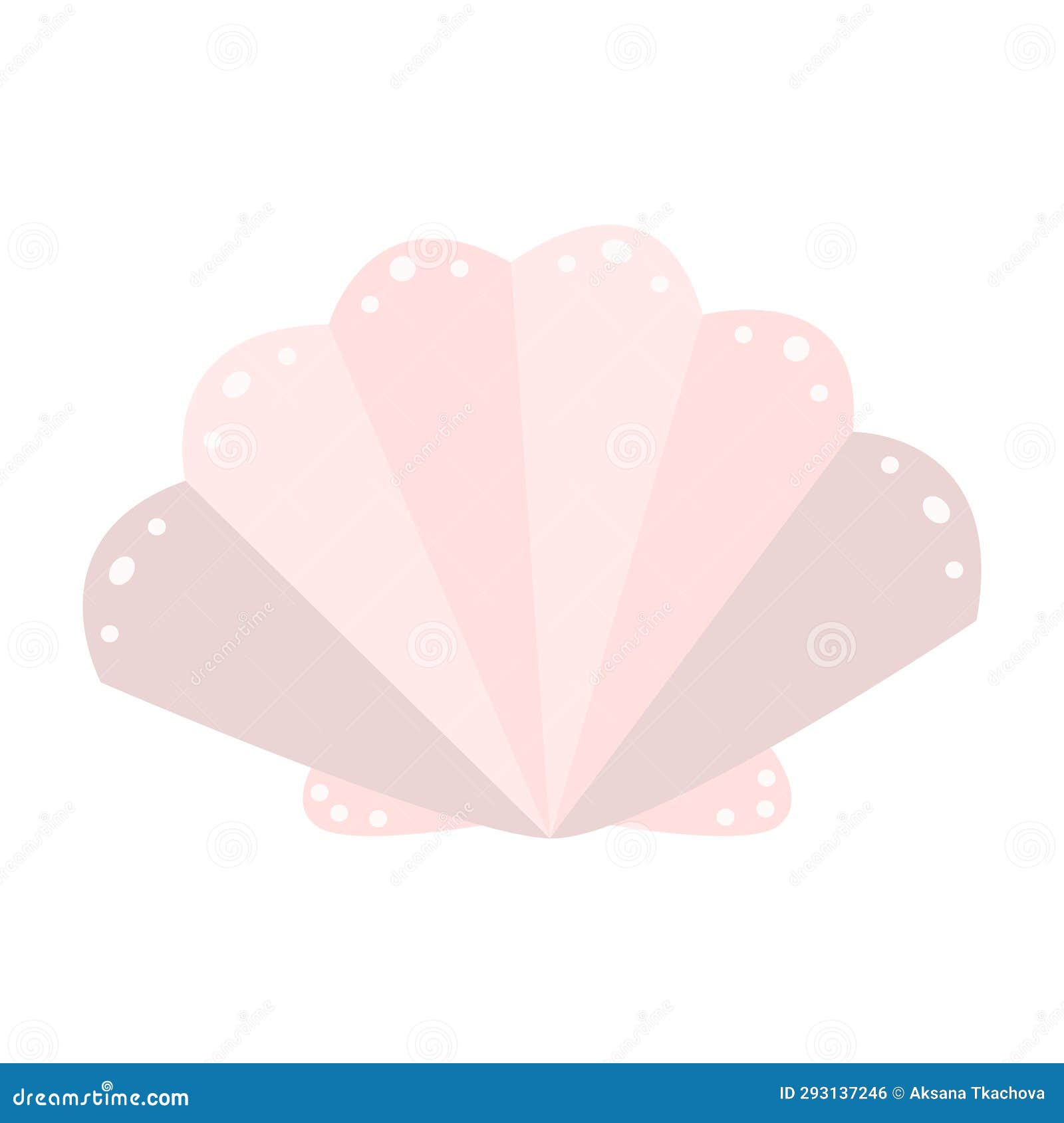 Cute Shell. Flat Cartoon Style. Tropical Beach Shell Stock Vector ...