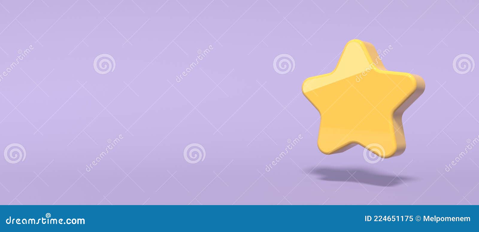 Cute Shiny Yellow Star - 3D Render Stock Illustration - Illustration of ...