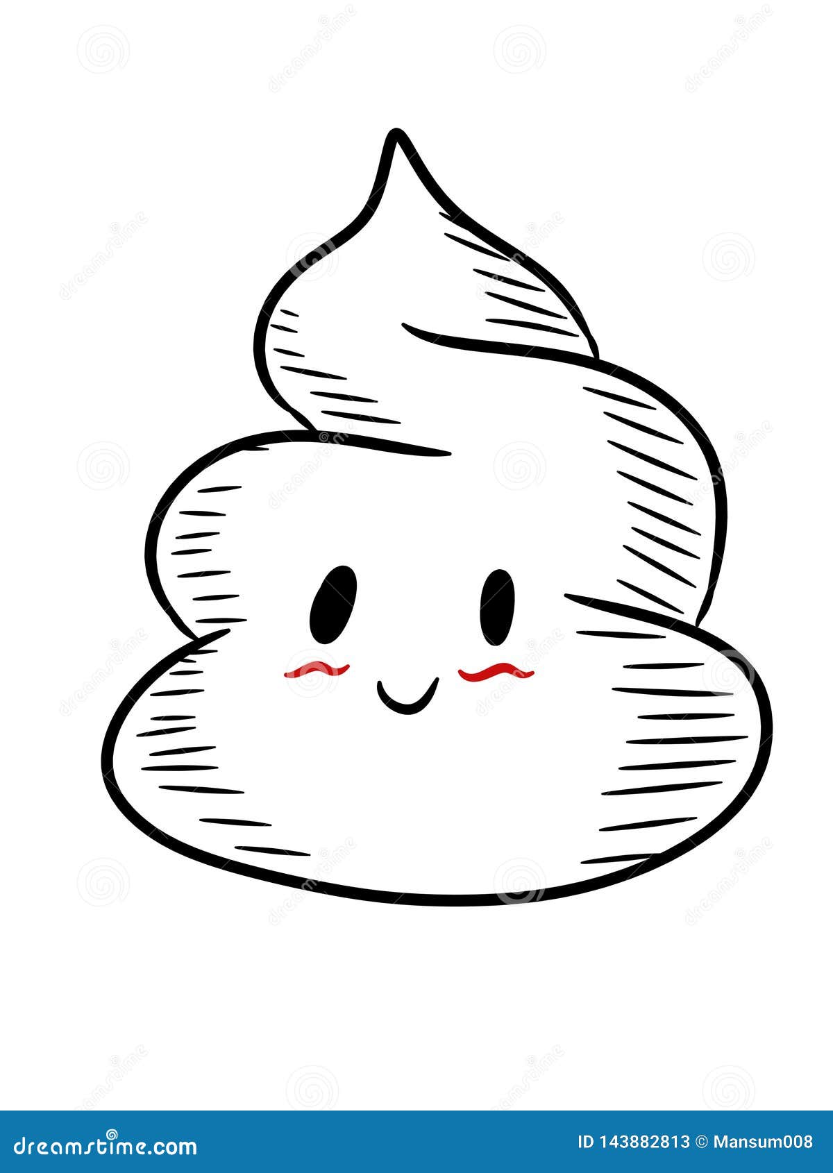 Cute shit cartoon stock illustration. Illustration of black - 143882813