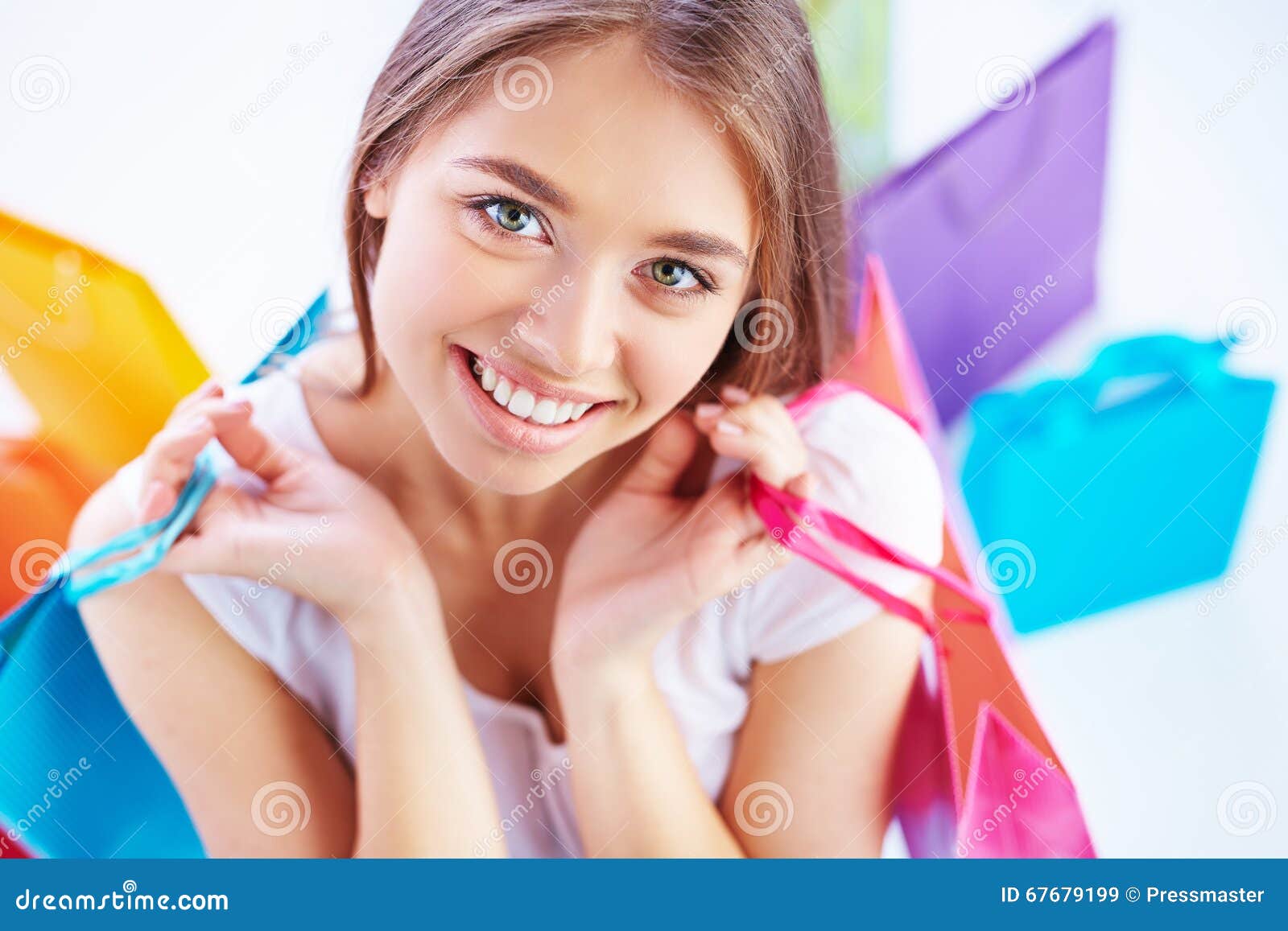 Cute shopper stock image. Image of spend, woman, spree - 67679199