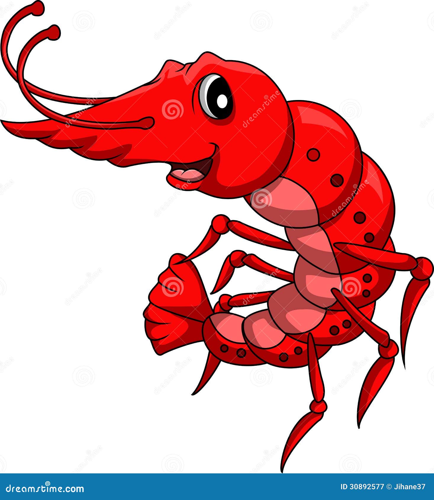 Cute Shrimp Cartoon Royalty Free Stock Photography - Image: 30892577