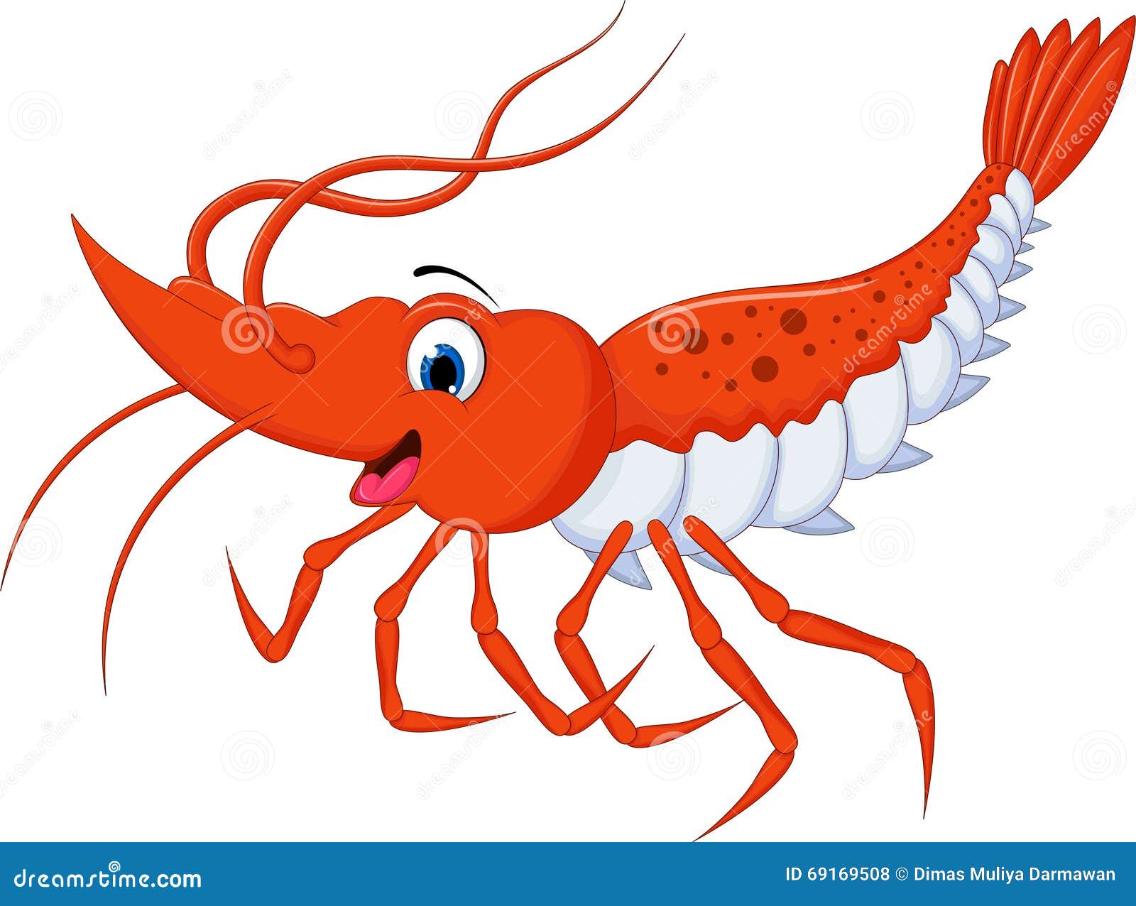 Cute Shrimp Chef Cartoon Waving Vector Illustration | CartoonDealer.com ...