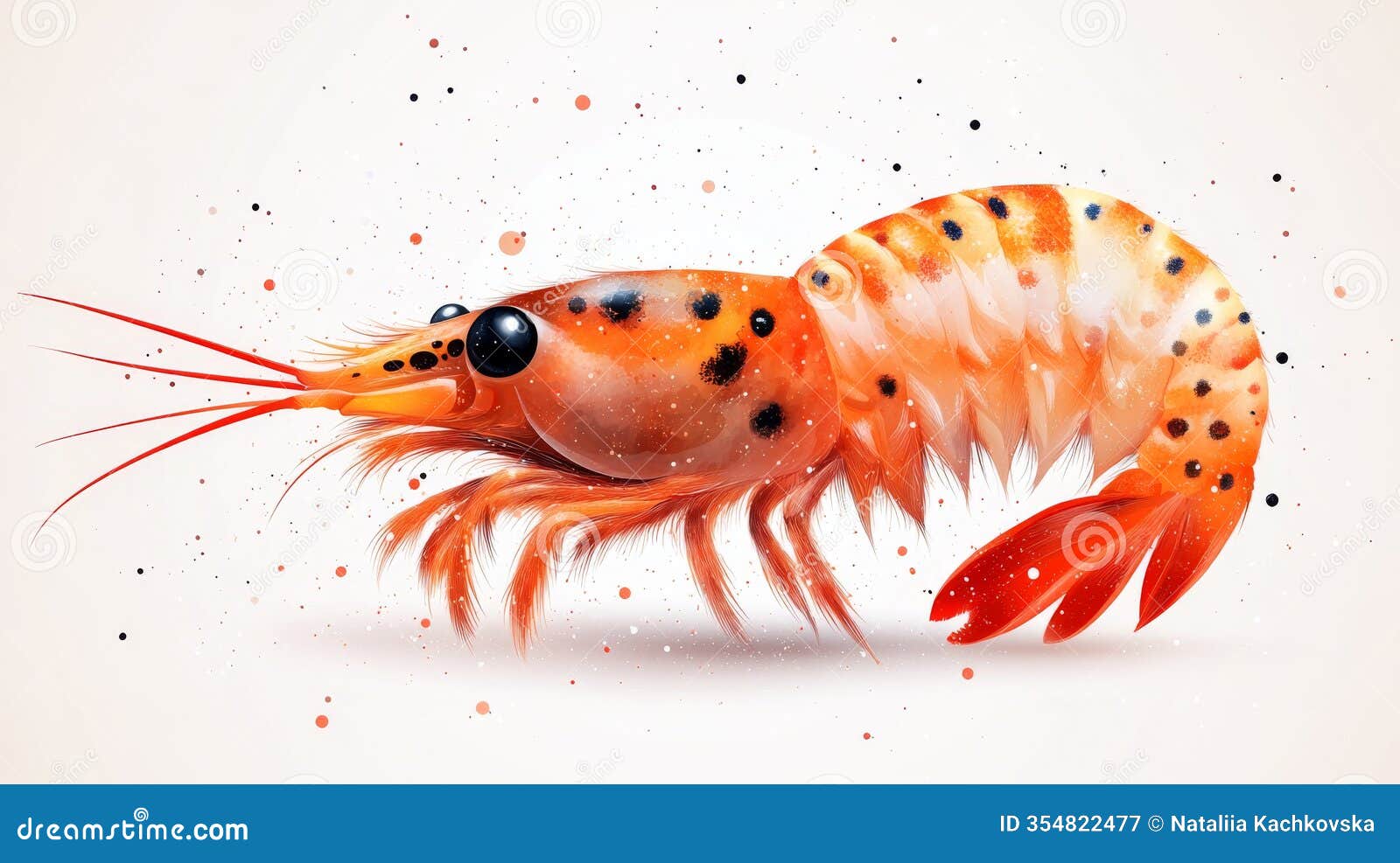 Cute Shrimp Face Design for Kids Stock Illustration - Illustration of ...