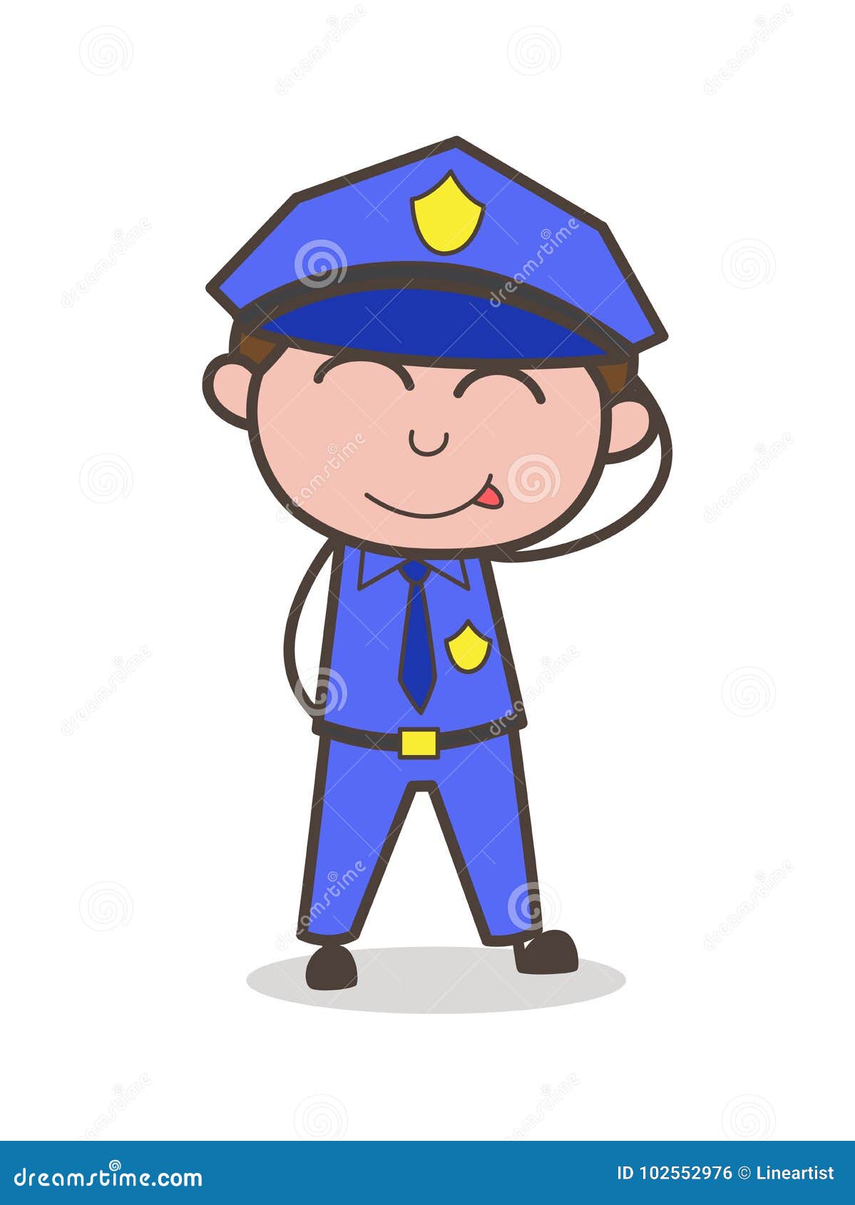Naughty Officer Teasing With Tongue-Out Face Royalty-Free Stock Photo ...