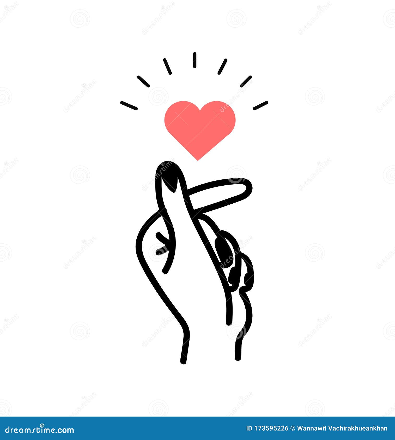 Cute Sign Mini Heart Symbol Vector Concept Stock Vector - Illustration ...