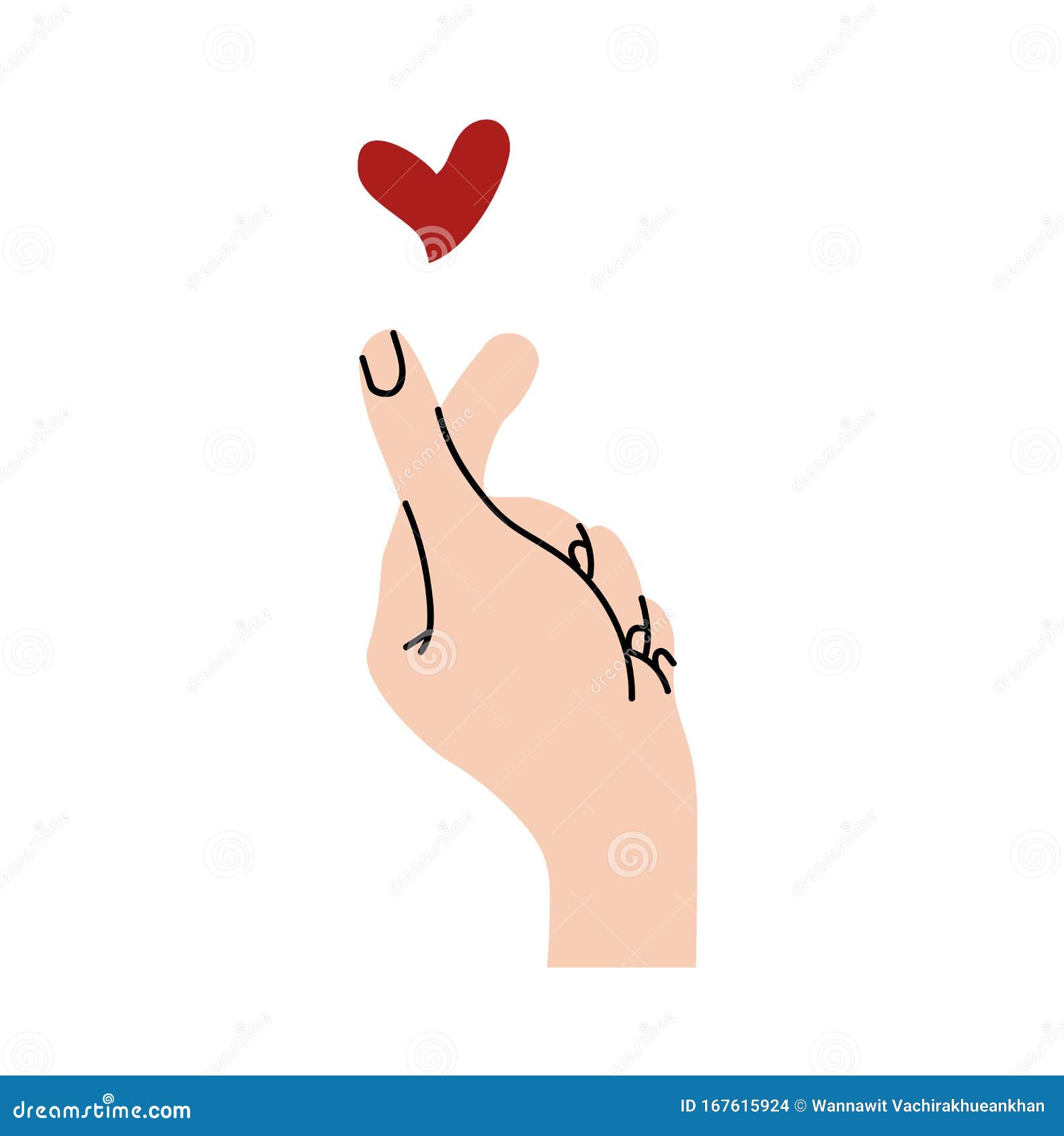 Cute Sign Mini Heart Vector Stock Vector - Illustration of hand ...