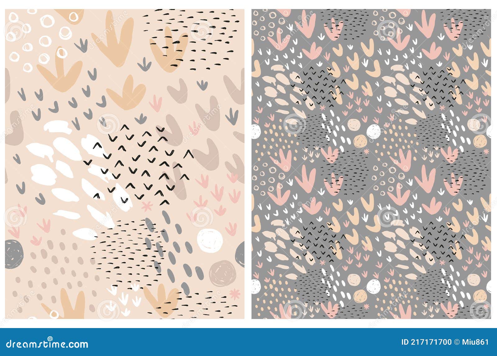 Cute Simple Abstract Print. Geometric Seamless Vector Patterns. Stock ...