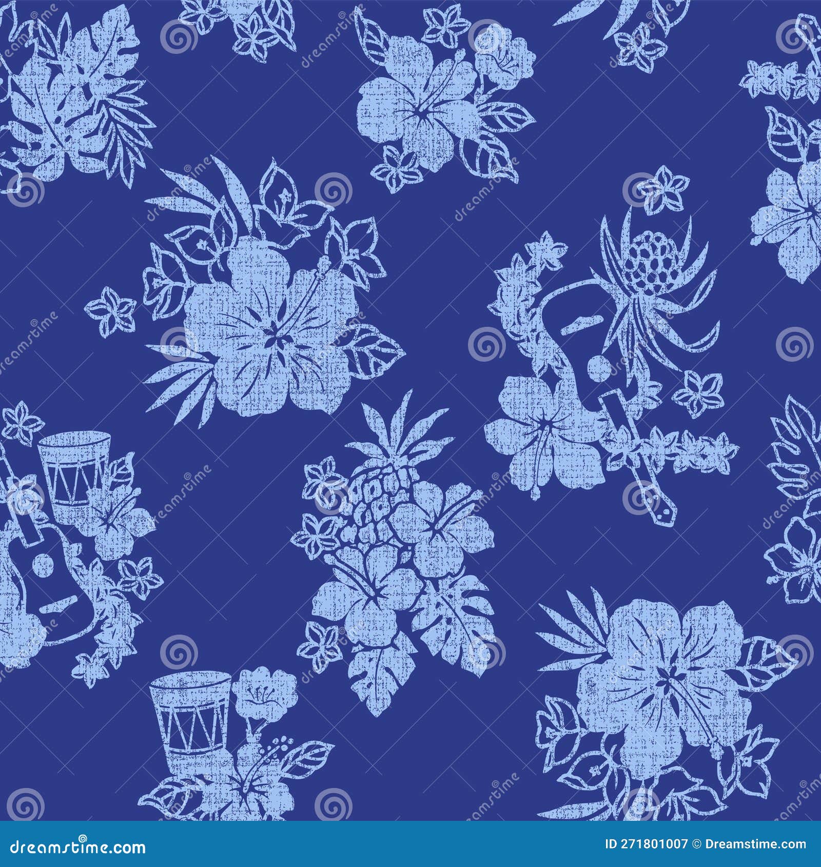 Cute and Simple Aloha Shirt Seamless Pattern, Stock Vector ...