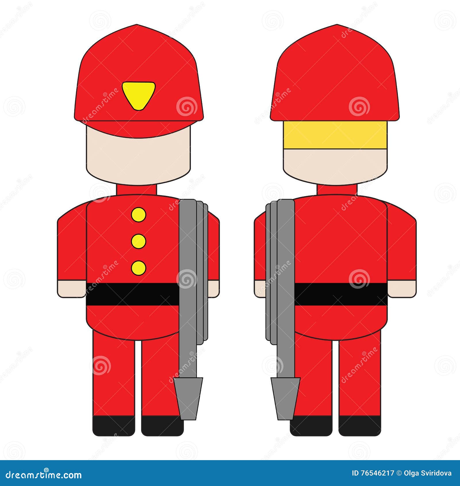 Cute Simple Cartoon Of A Fireman | CartoonDealer.com #76546217
