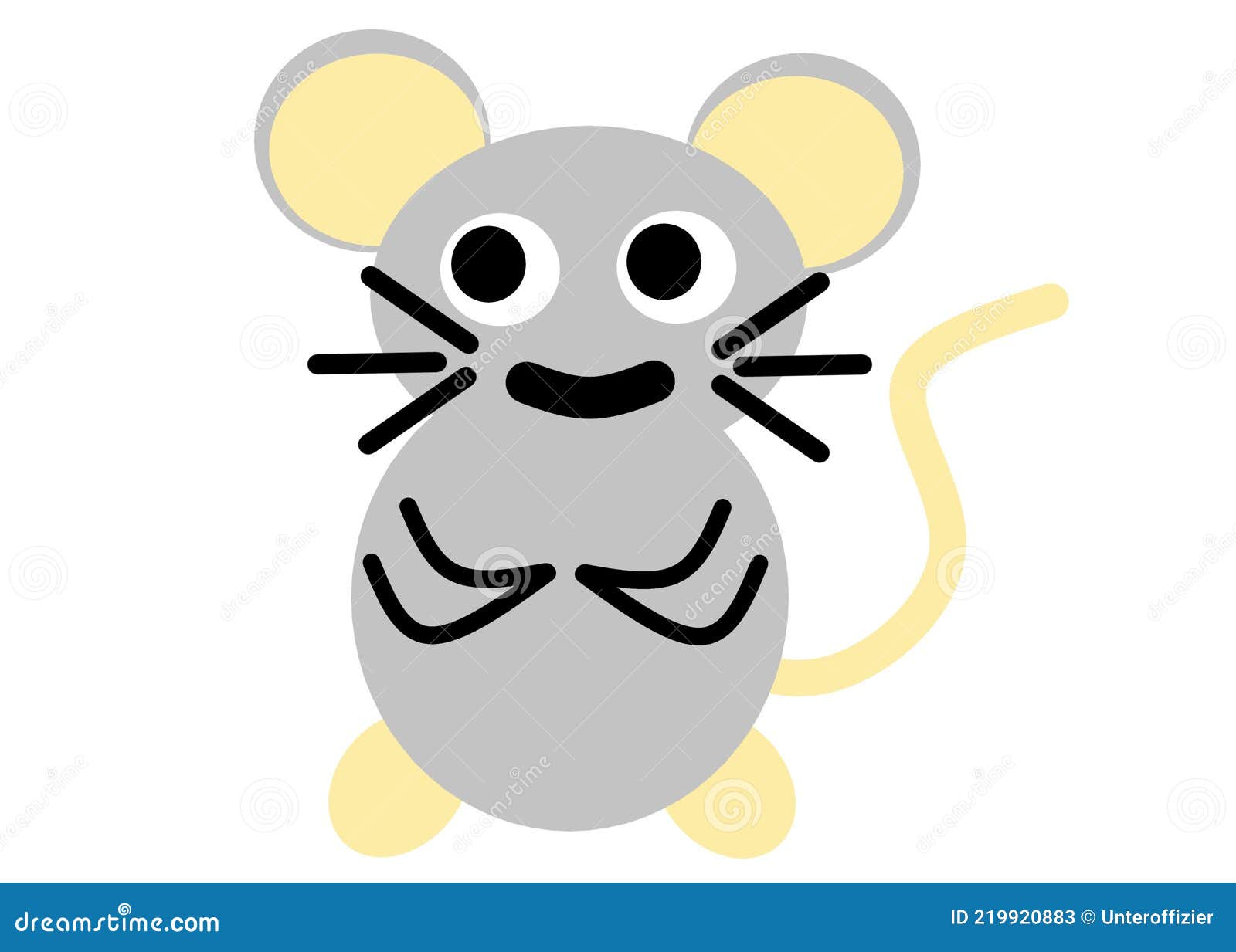 Squeaking Cartoon Mouse Vector Illustration | CartoonDealer.com #38038036