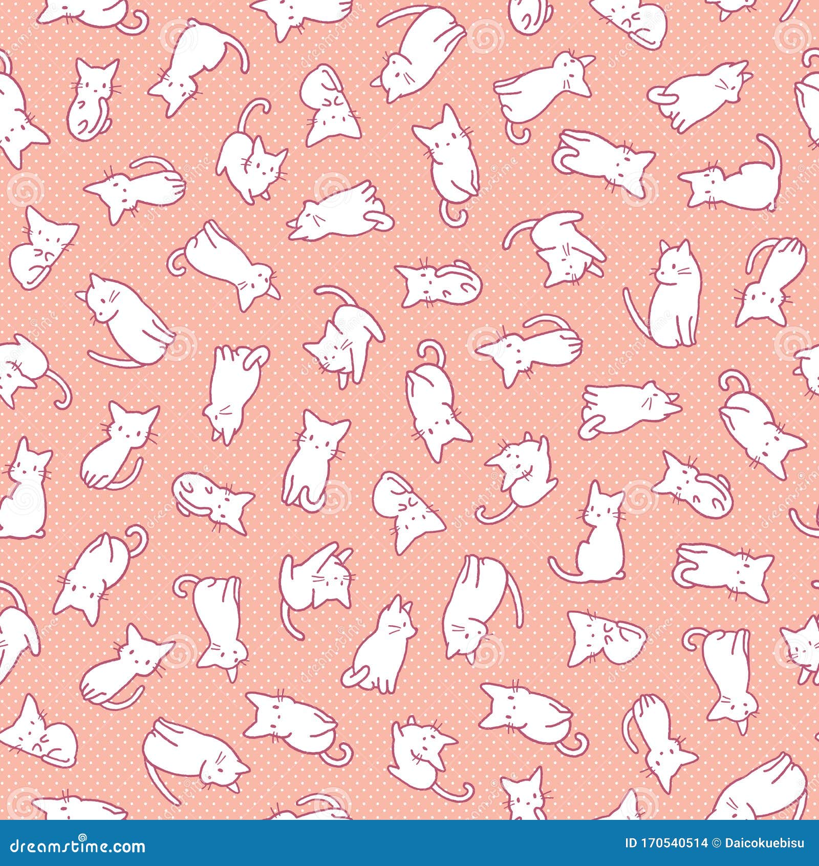 Cute and Simple Cat Seamless Pattern, Stock Vector - Illustration of ... Cute and Simple Cat Seamless Pattern, Stock Vector - Illustration of ...