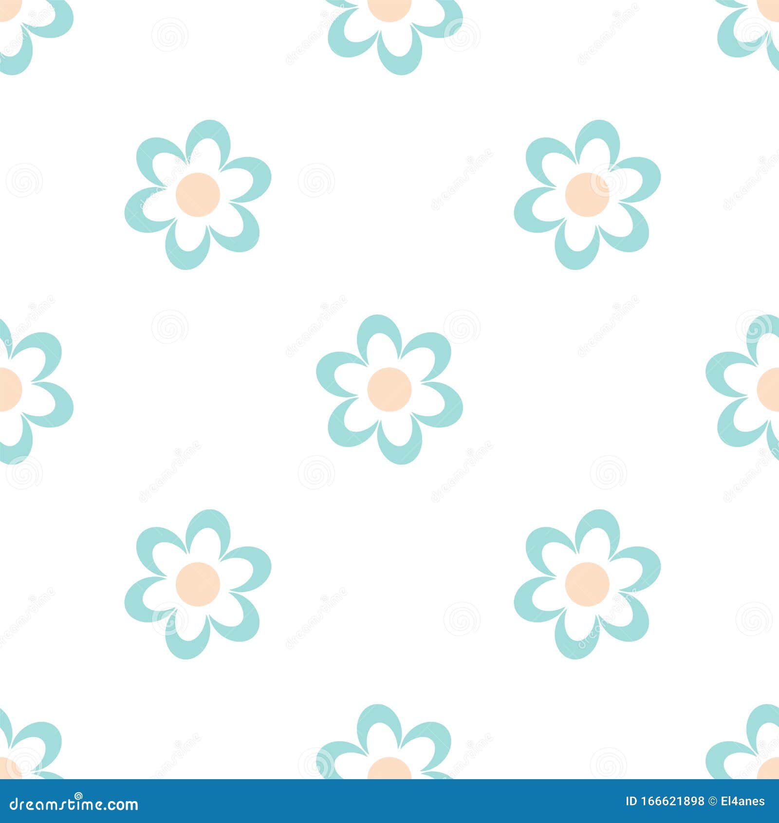 Cute simple flower pattern stock vector. Illustration of textile ...