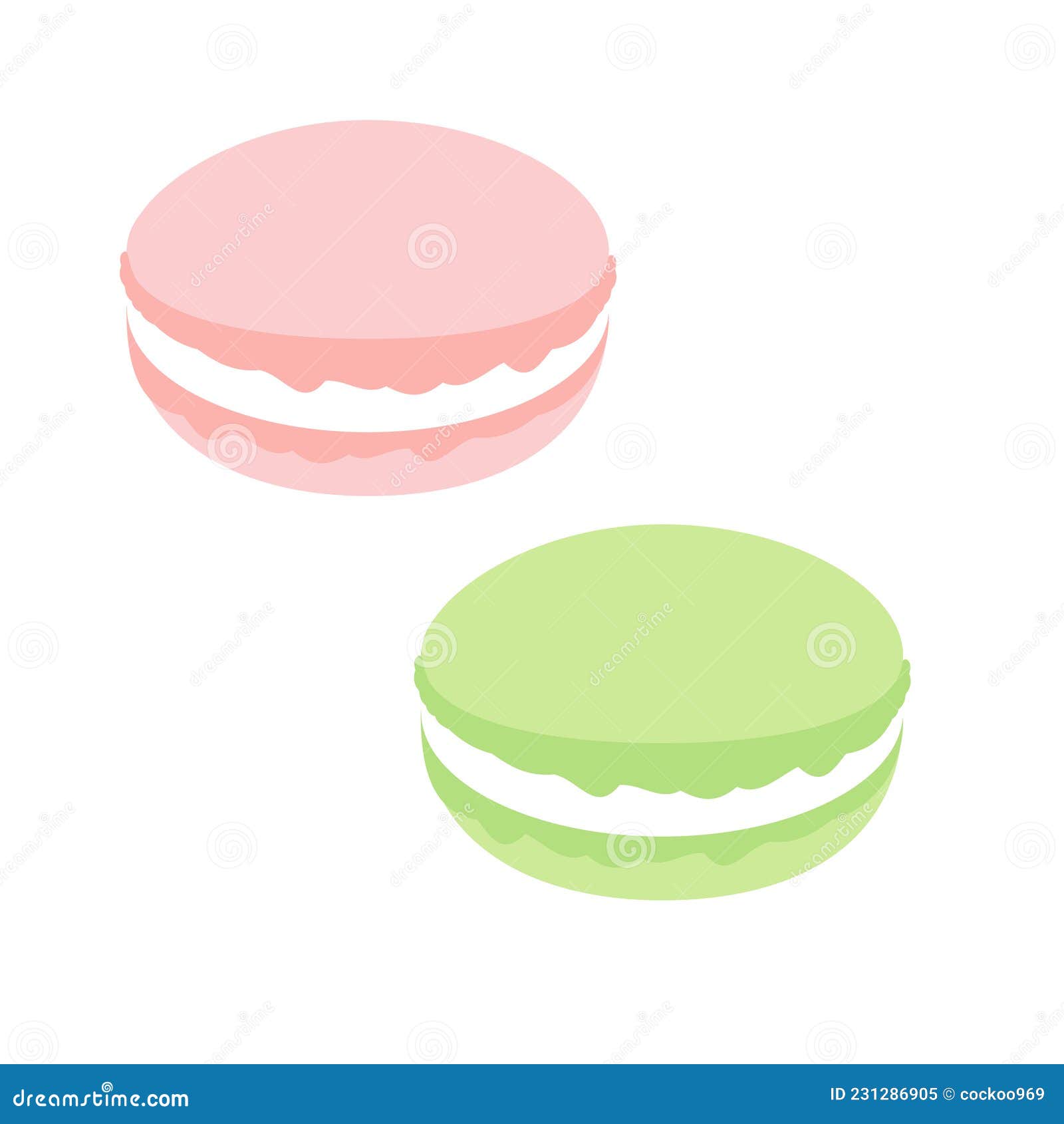 Cute and Simple Macaroon Illustration Stock Vector - Illustration of ...