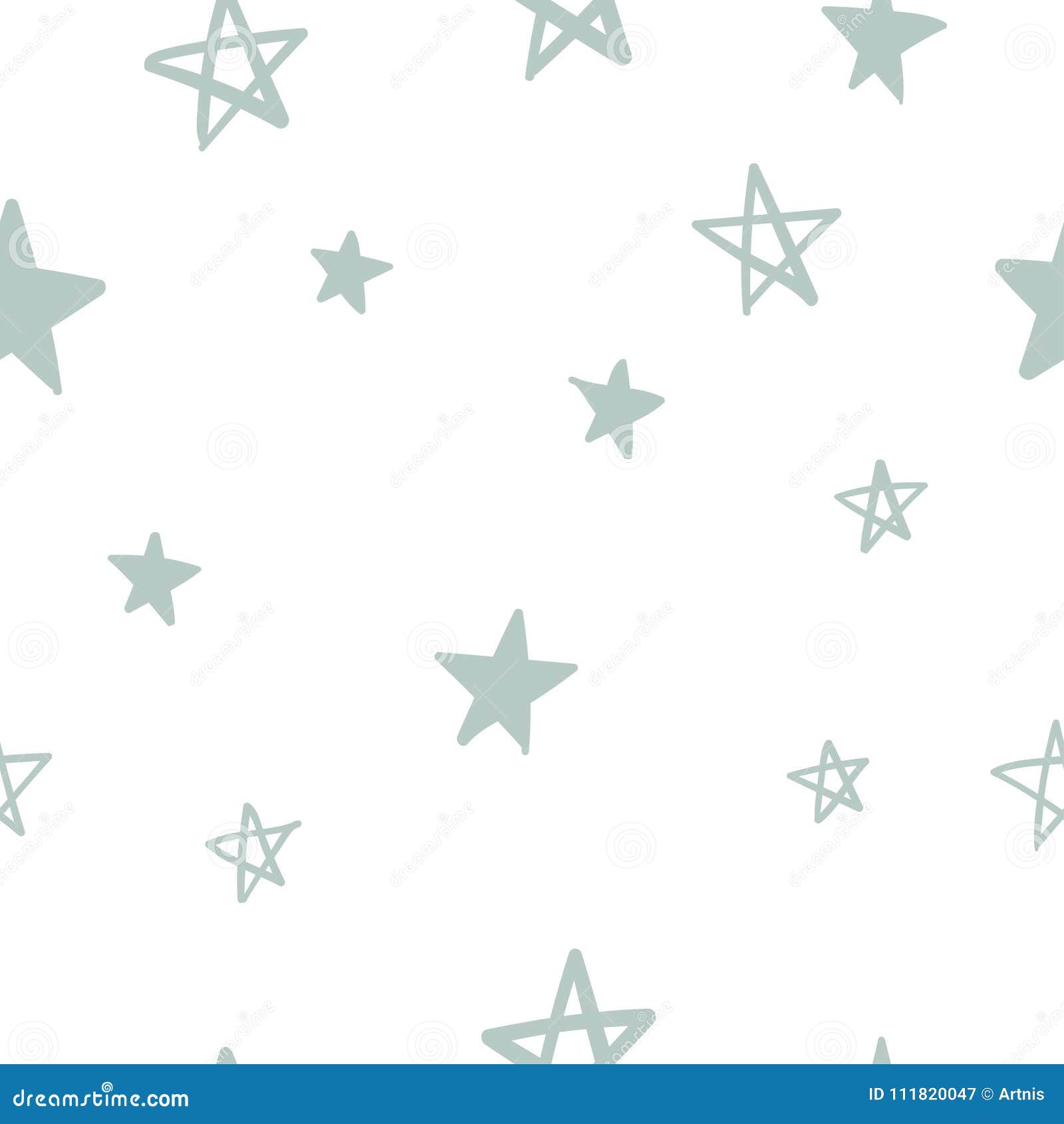 Cute and Simple Seamless Pattern with Stars Stock Vector - Illustration ...