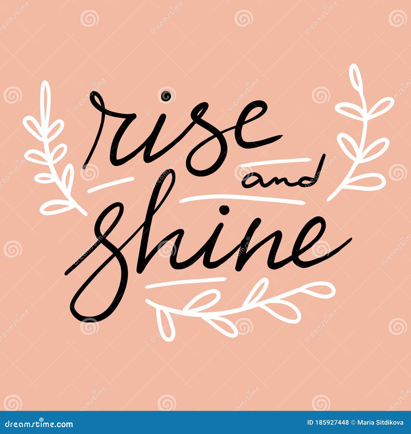 Cute Simple Vector Lettering. Rise and Shine Stock Vector ...