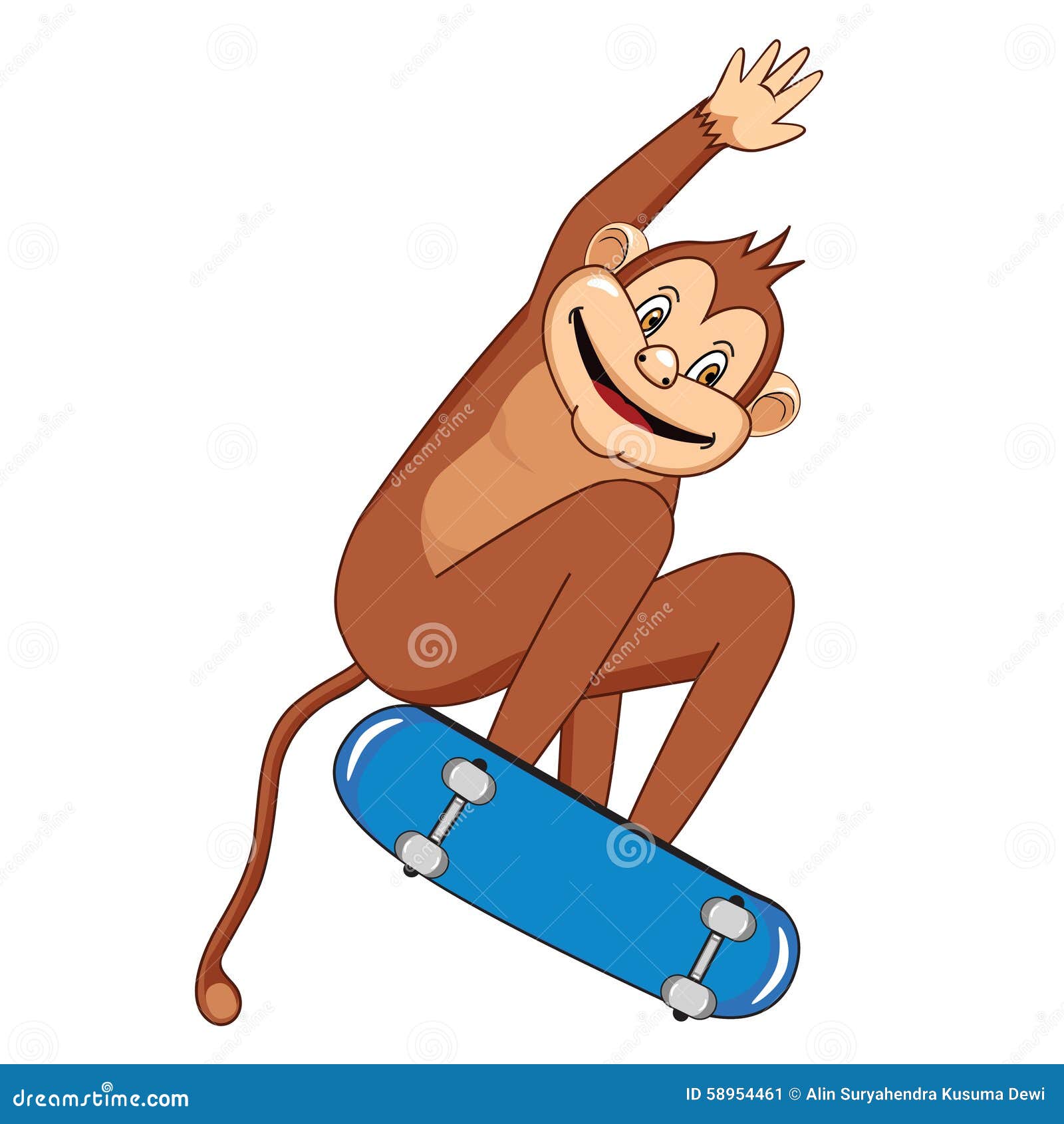 Skate Monkey Drawing