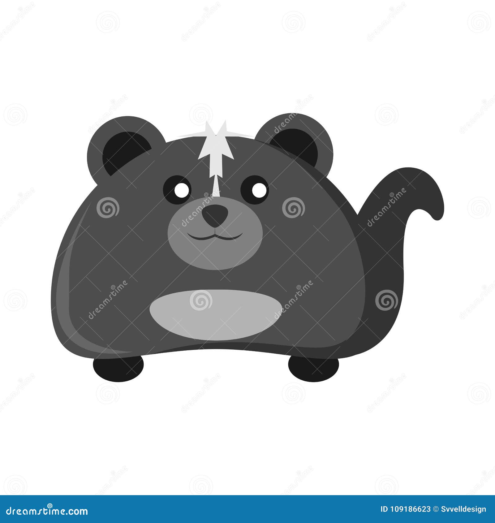 Cute Skunk Animal Character Illustration Stock Vector - Illustration of ...