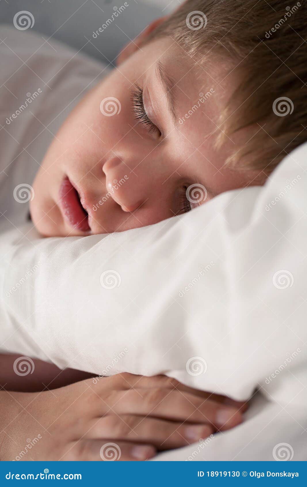 Cute sleeping boy stock photo. Image of male, pajamas - 18919130