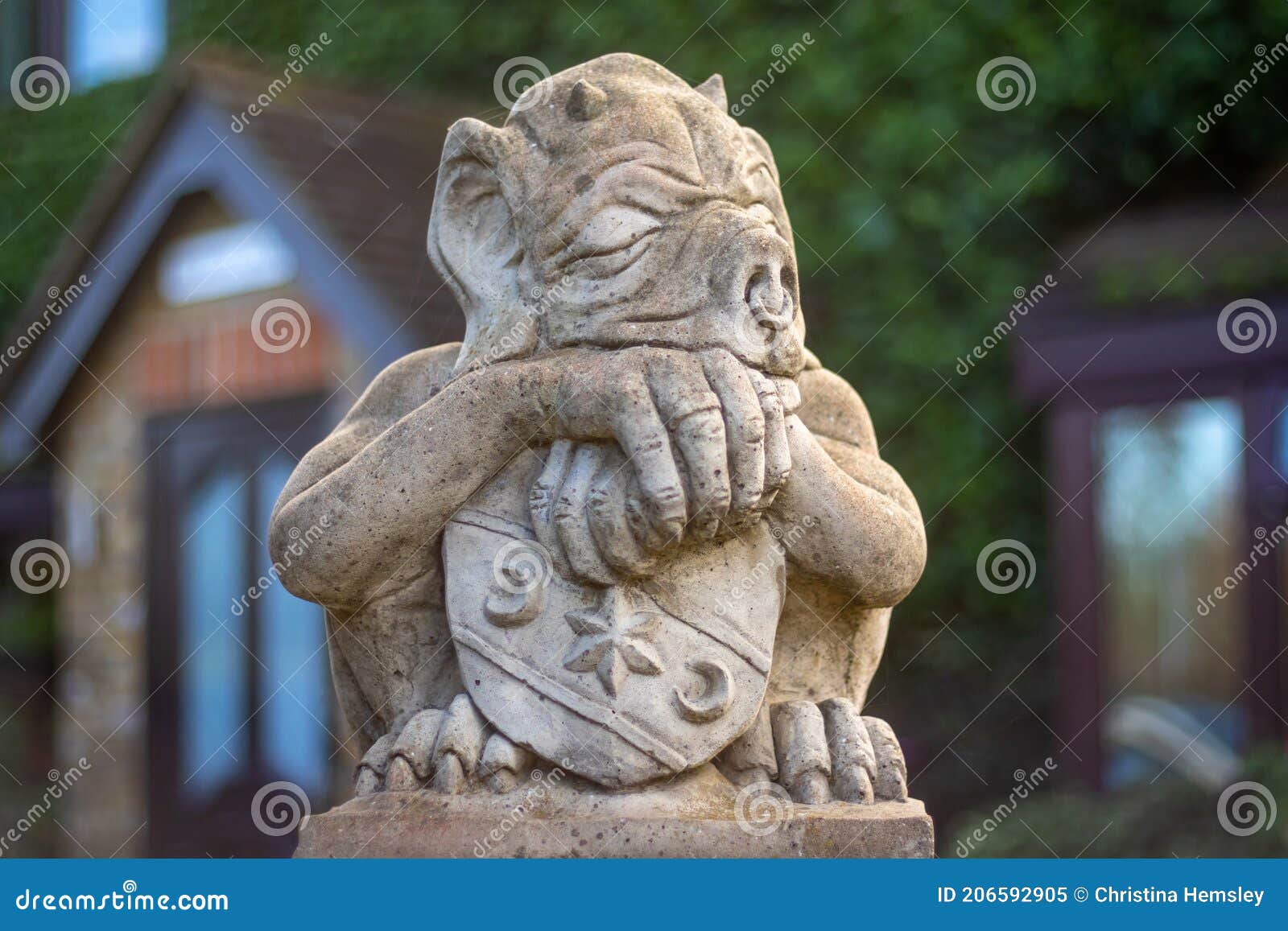 Cute sleeping gargoyle stock image. Image of guard, asleep - 206592905