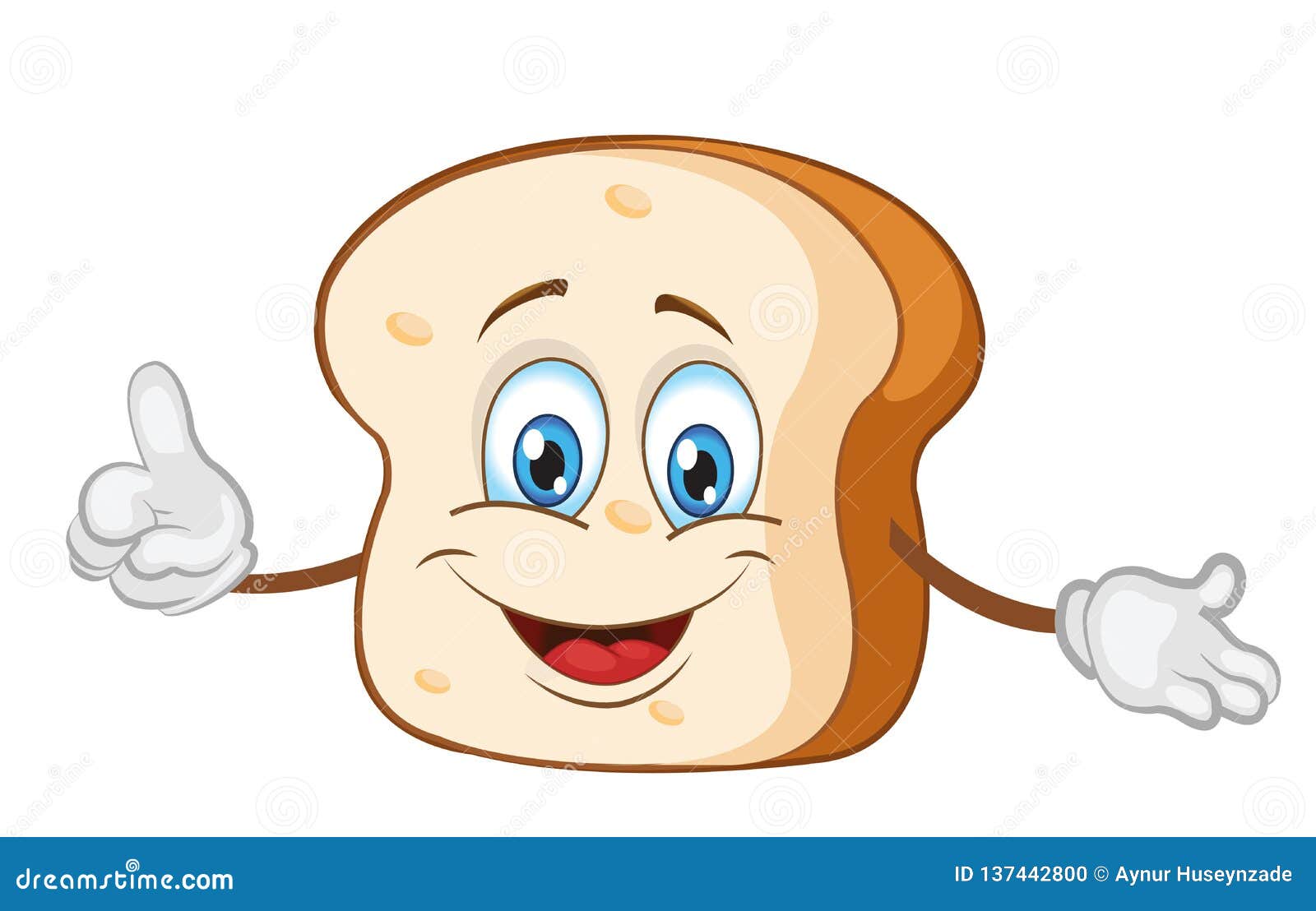 Bread Character Illustration. Vector. Running Crunchy Loaf With Legs ...