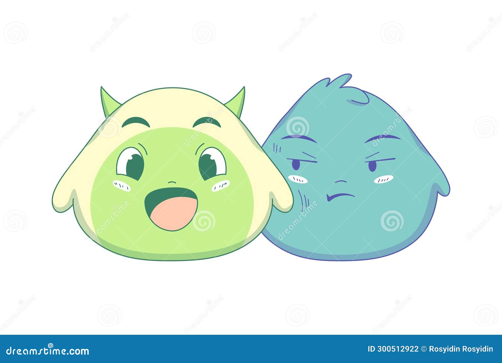 Cute Slime Character Design Illustration Stock Vector - Illustration of ...