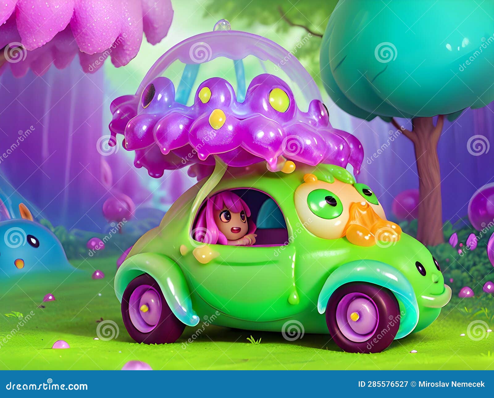 Cute Slime Puppy Dog Color And Lineart Cartoon Vector | CartoonDealer ...