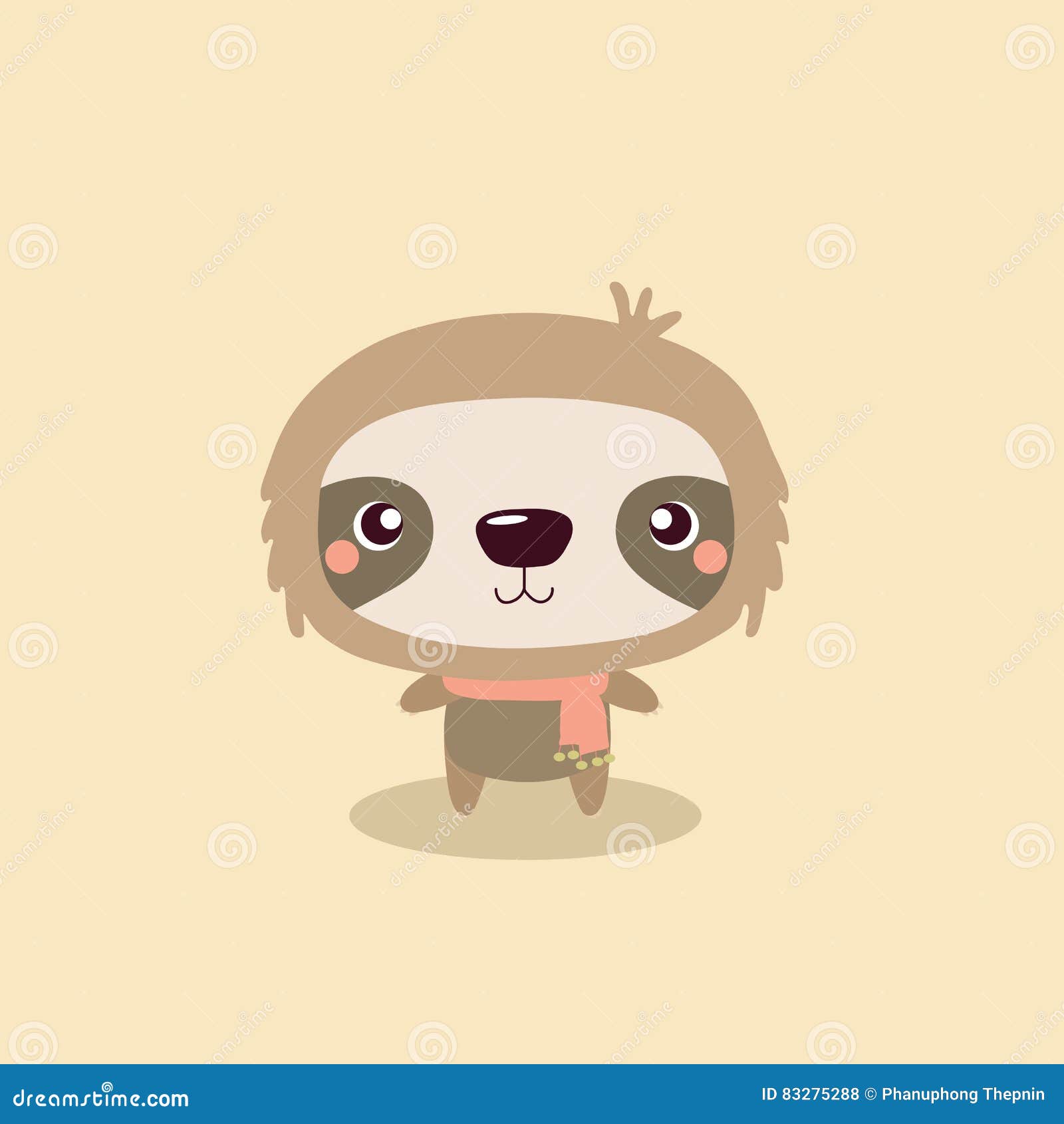 Cute sloth. stock vector. Illustration of sloth, rest - 83275288