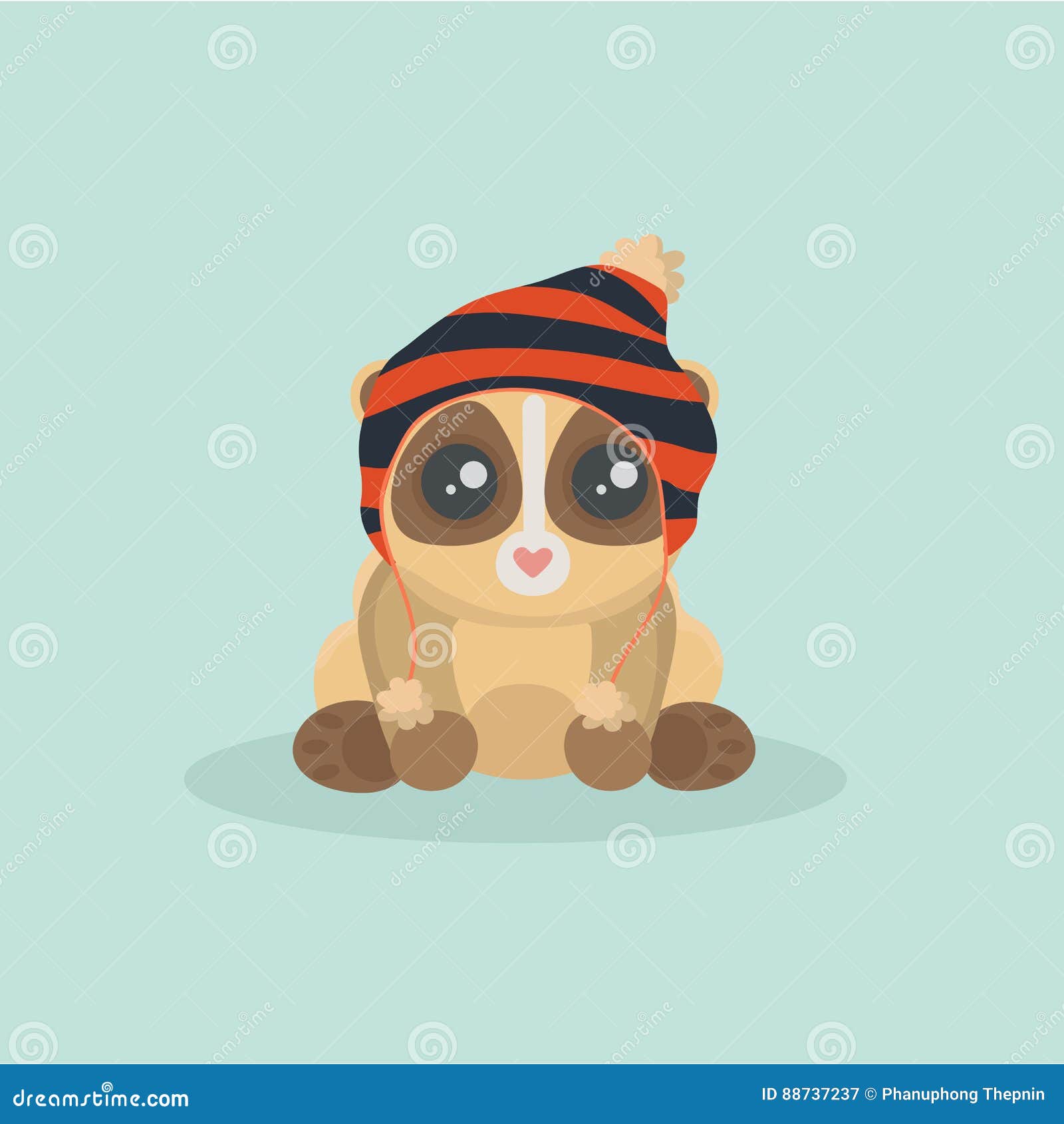 Slow Loris Sketch Vector Illustration Clip-art Image | CartoonDealer ...