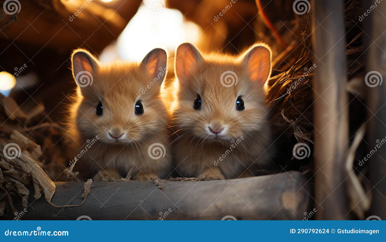 Cute Small Animals in Nature Mammal, Pets, Farm, Outdoors Generated by ...