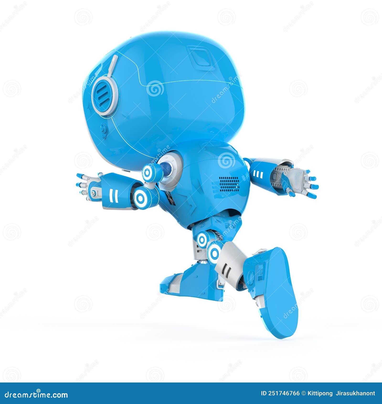 Cute and Small Artificial Intelligence Assistant Robot Walking Stock ...