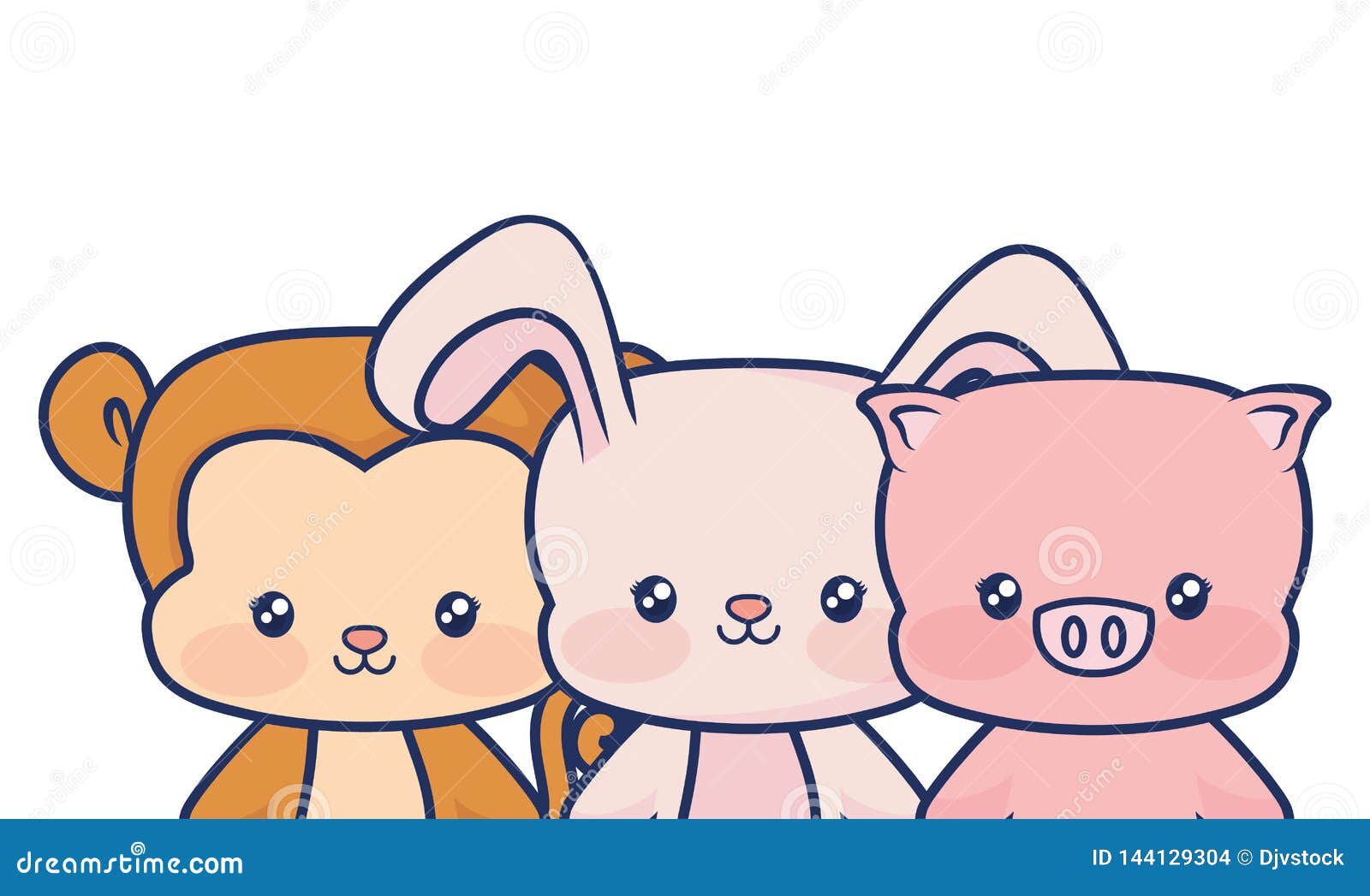 Cute babys animals smiling stock illustration. Illustration of kitten ...
