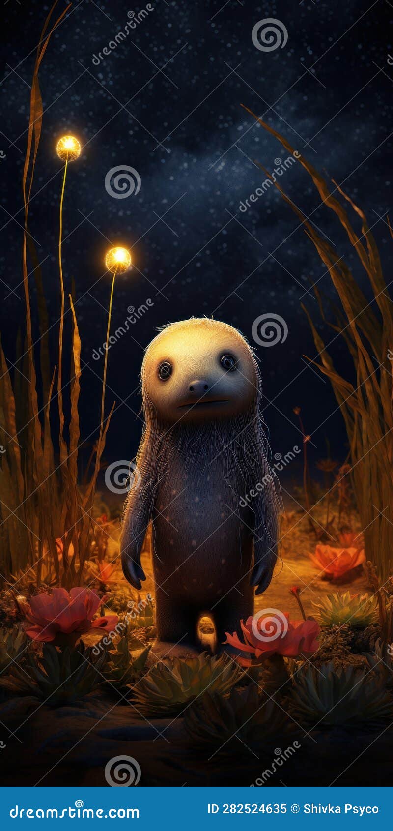 A Cute Small Creature of Another World Stock Illustration ...