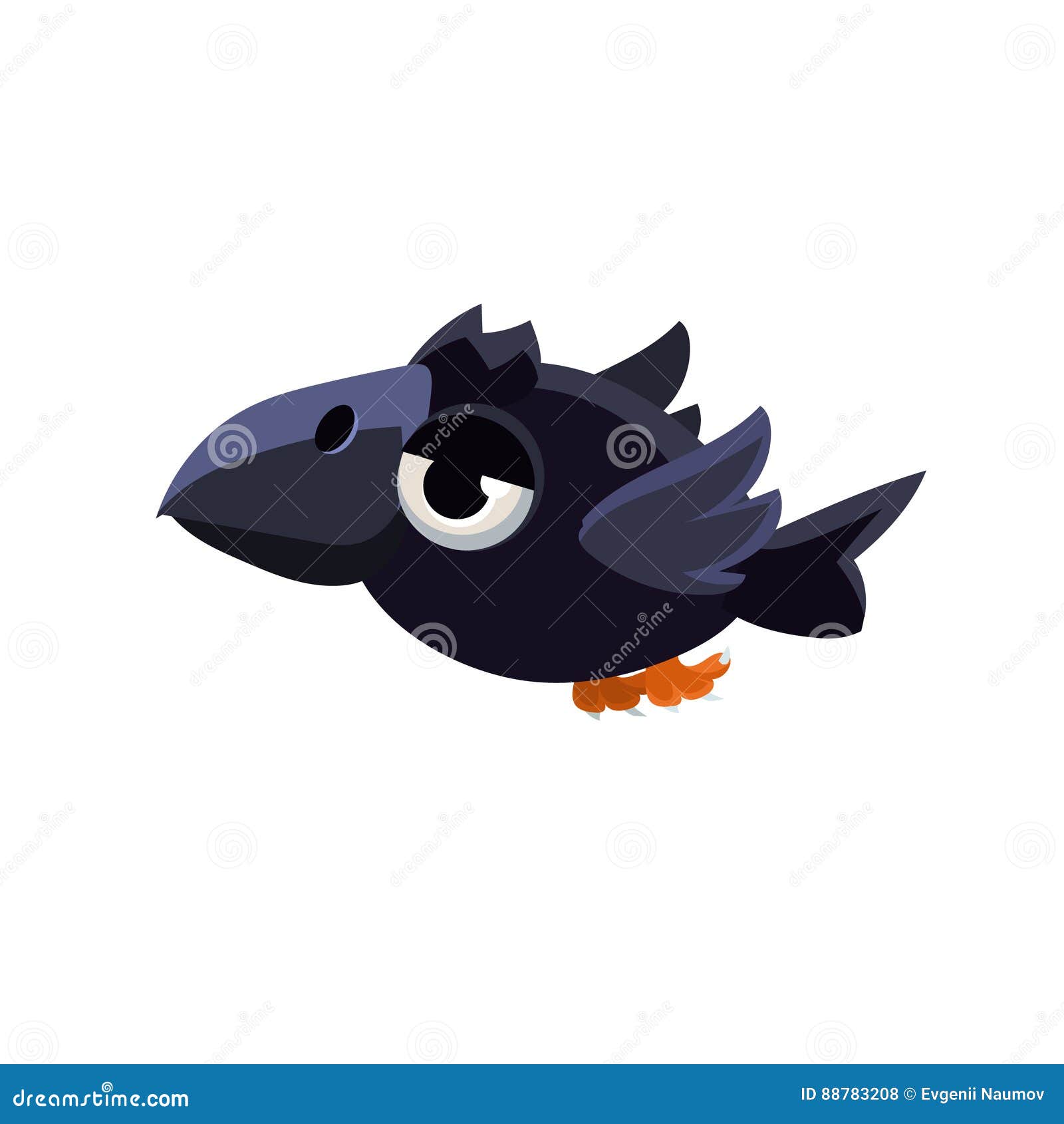 Cute Small Crow stock vector. Illustration of design - 88783208