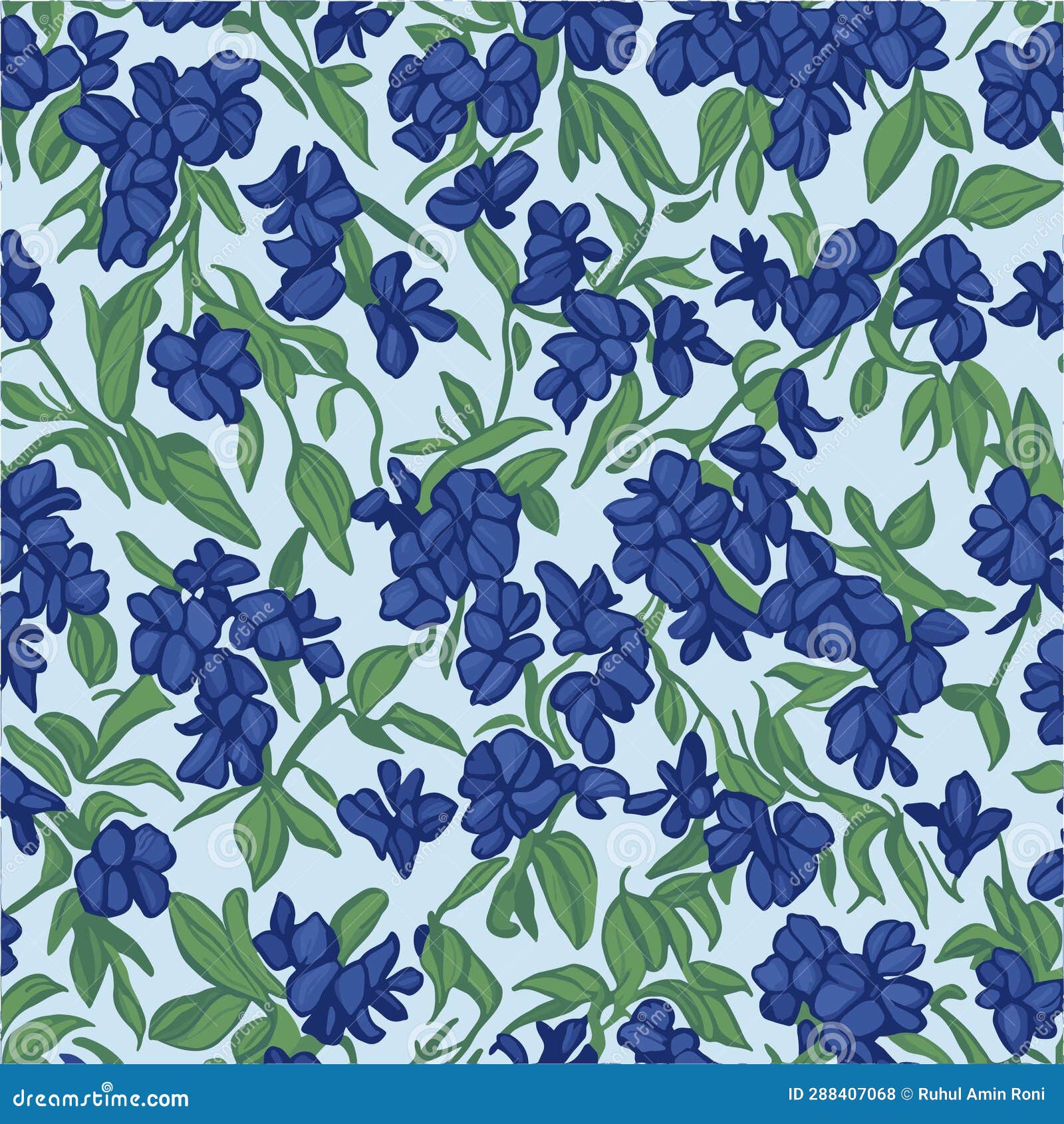 Cute Small Flower Seamless Pattern on Background Stock Illustration ...