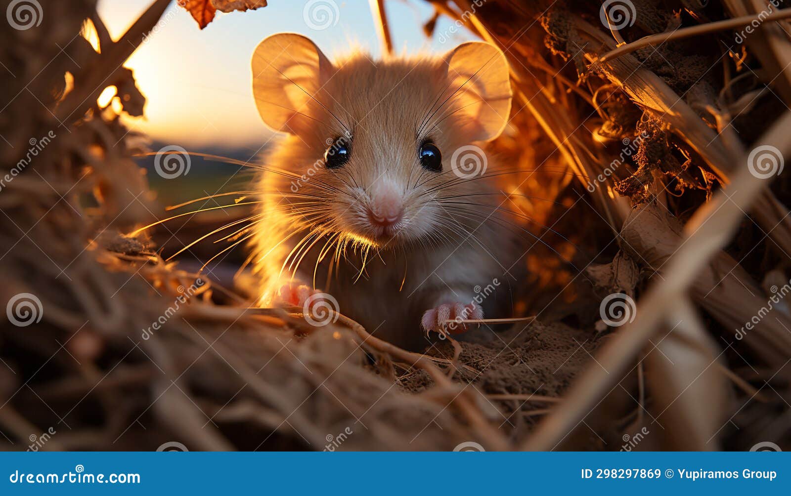Cute Small Furry Rodent Sitting on Green Grass Outdoors Generated by AI ...