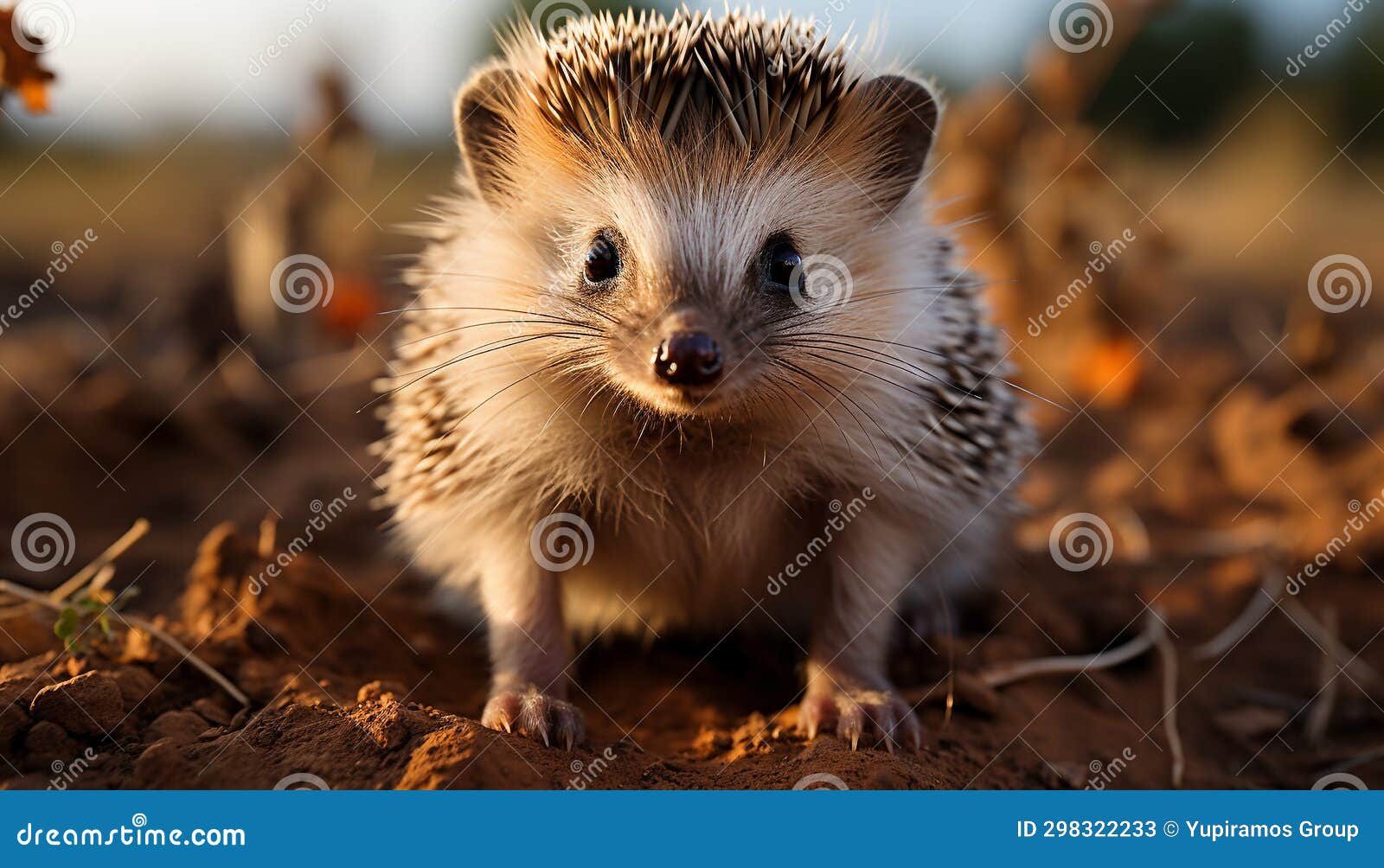 Cute Small Hedgehog Sitting in Grass, Looking at Camera Generated by AI ...