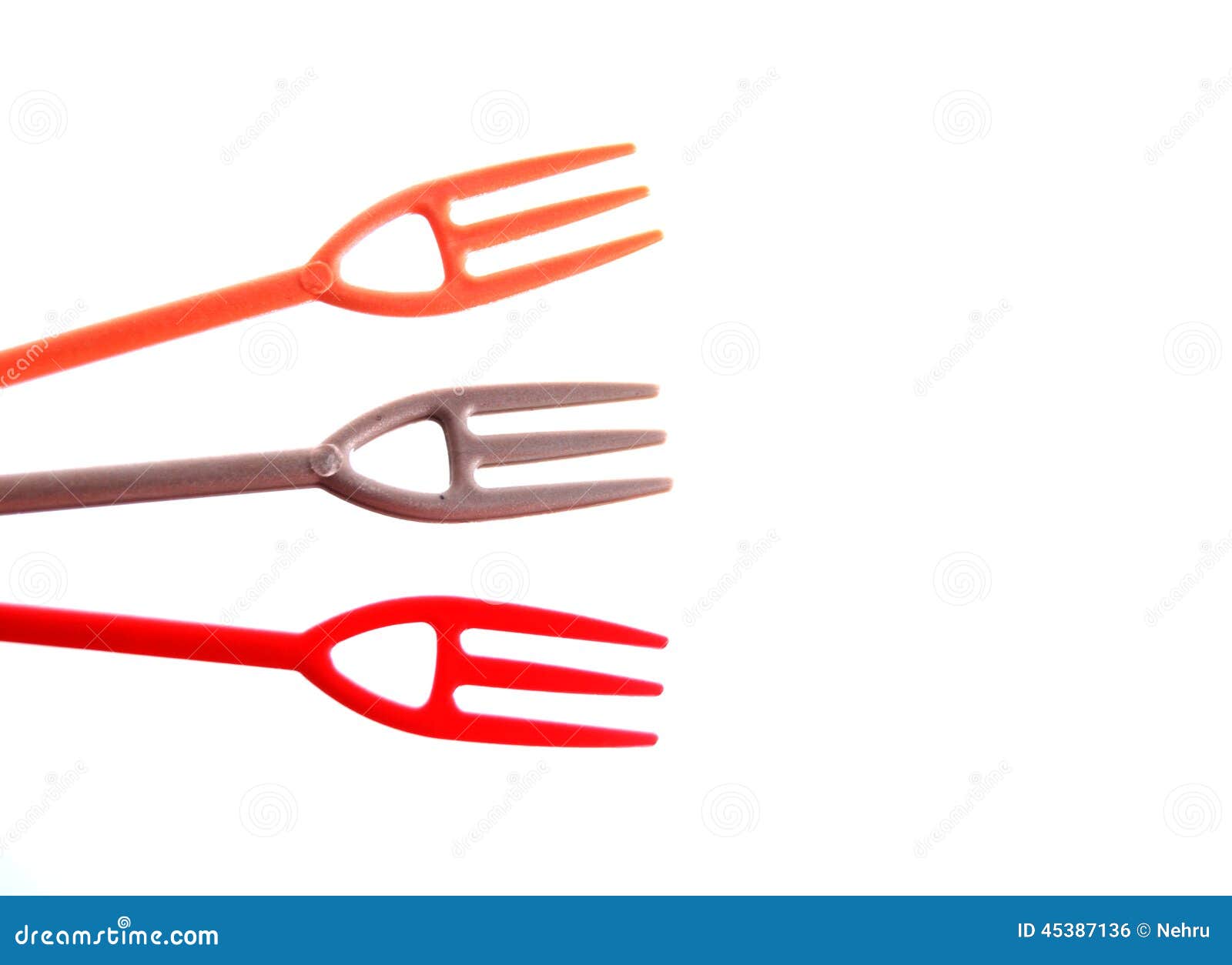 Cute small plastic forks stock photo. Image of people - 45387136