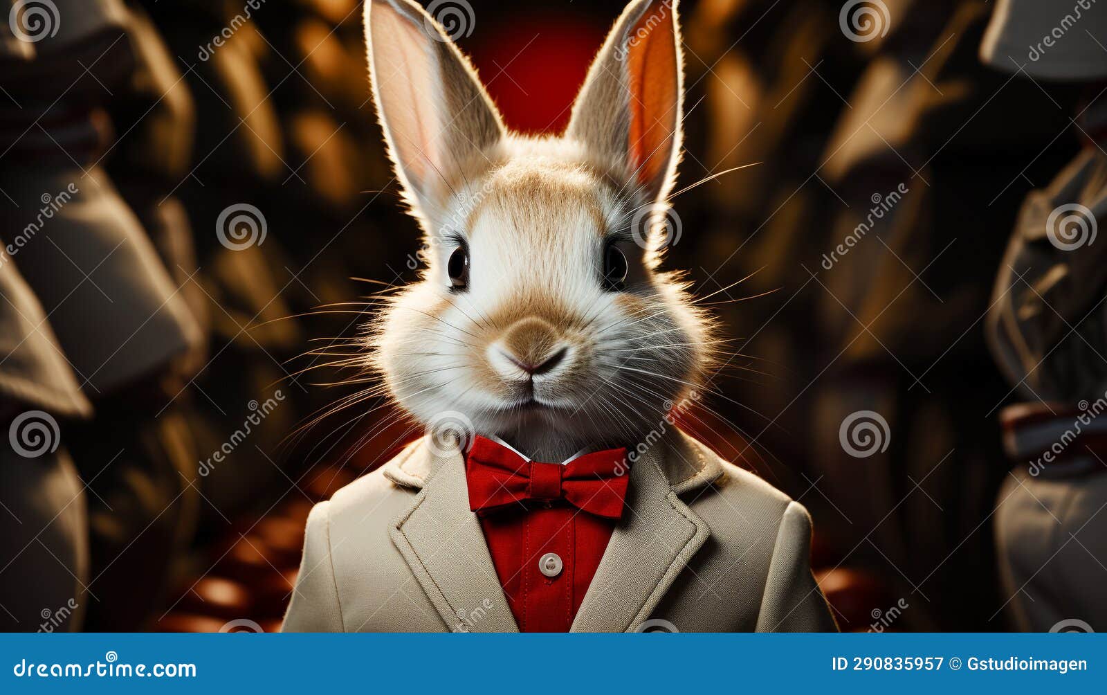 Cute Small Rabbit Looking at Camera, Celebrating Nature Fluffy Elegance ...