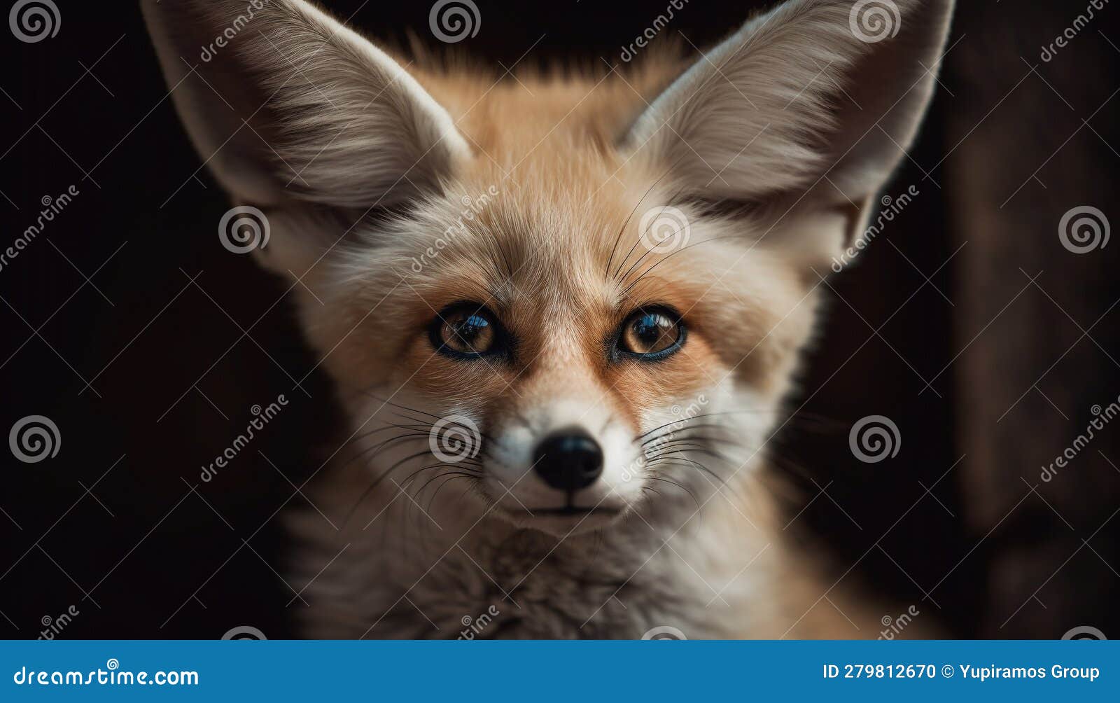 Cute Small Red Fox, Front View, , Staring at Camera Generated by AI ...