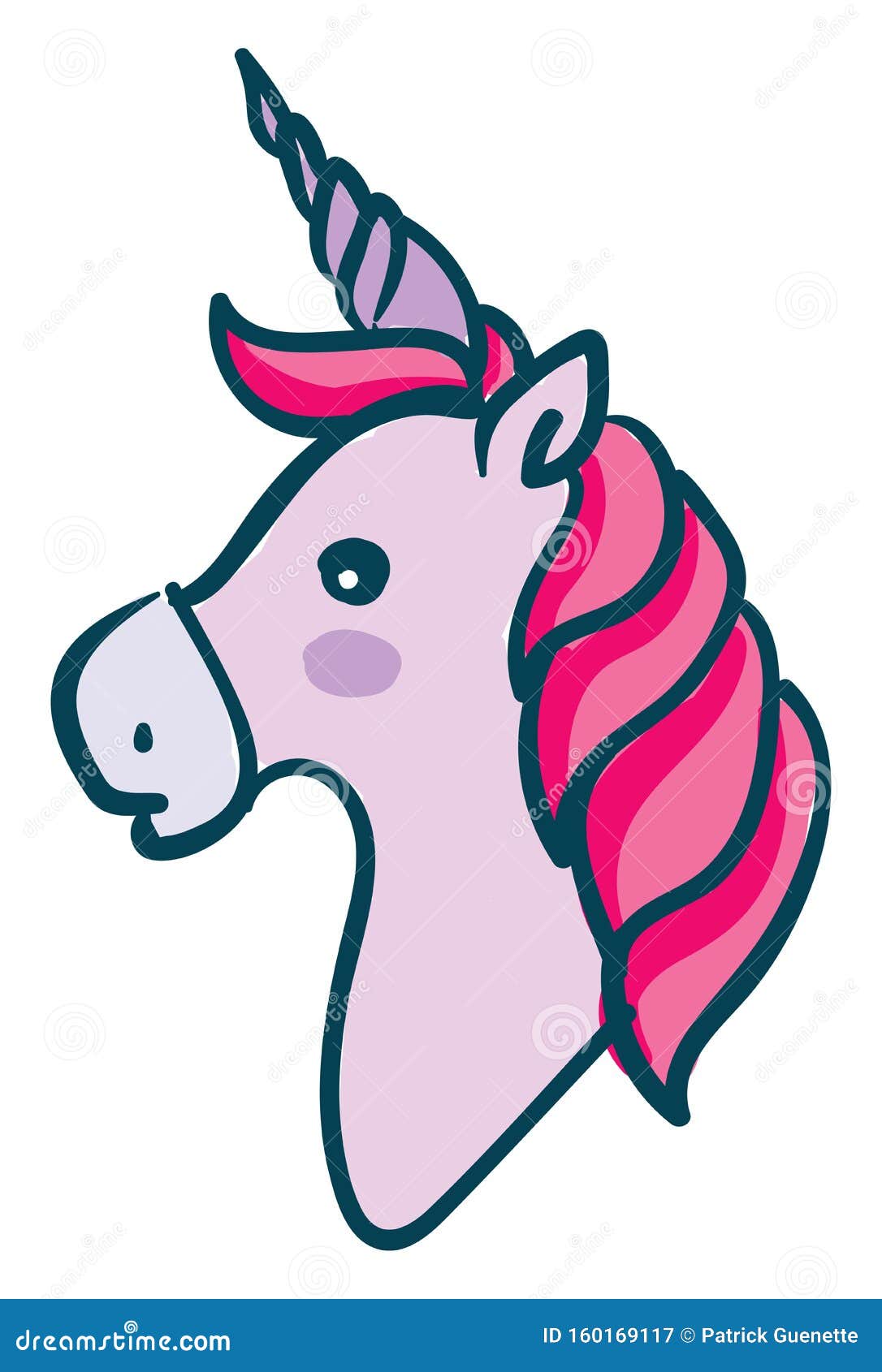 A Pink Unicorn, Vector or Color Illustration Stock Illustration ...