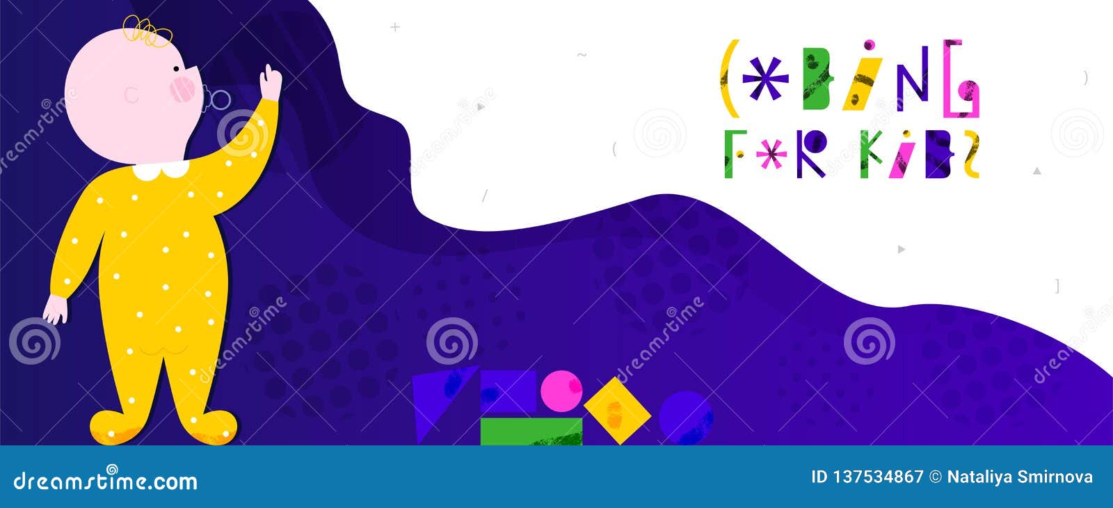 Cute Smart Baby is Coding on Abstract Screen. Children Coding and Code ...