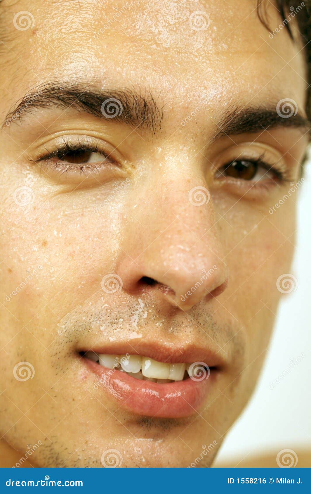 A cute smile stock photo. Image of beautiful, brows, close - 1558216