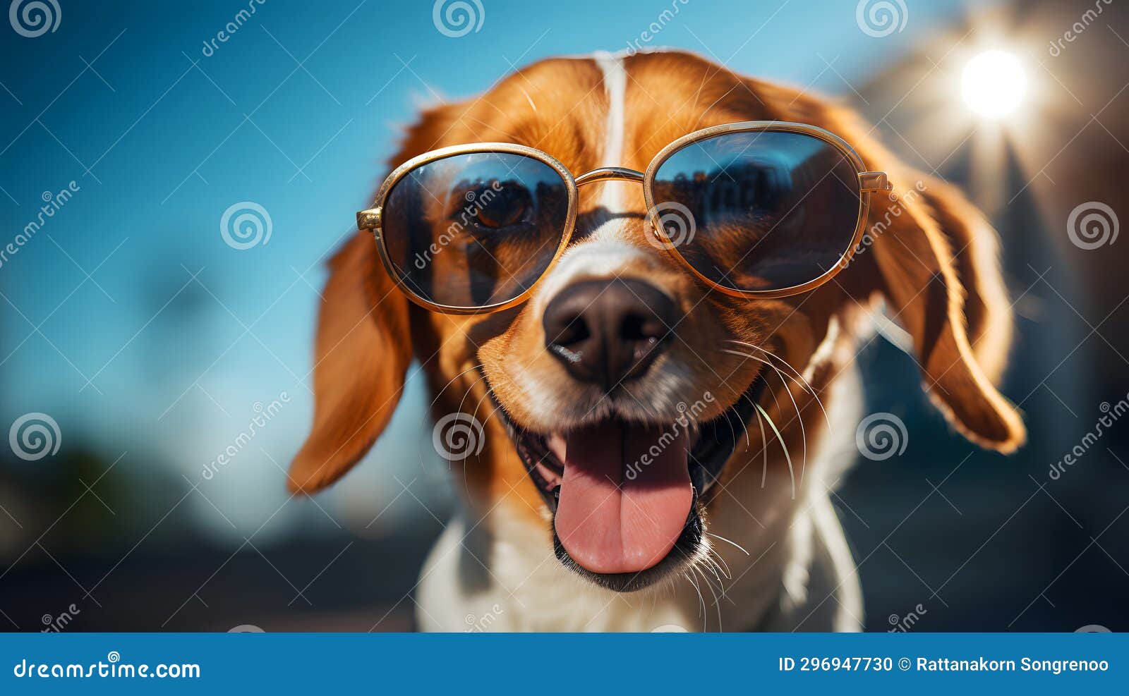 Cute Smile Beagle Dog is Wearing Glasses Stock Illustration ...