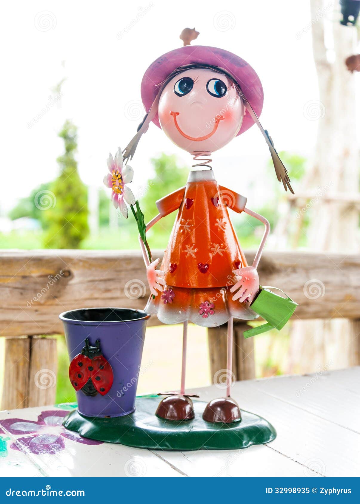 Cute Smile Doll with a Beautiful Basket Stock Image - Image of clothes ...