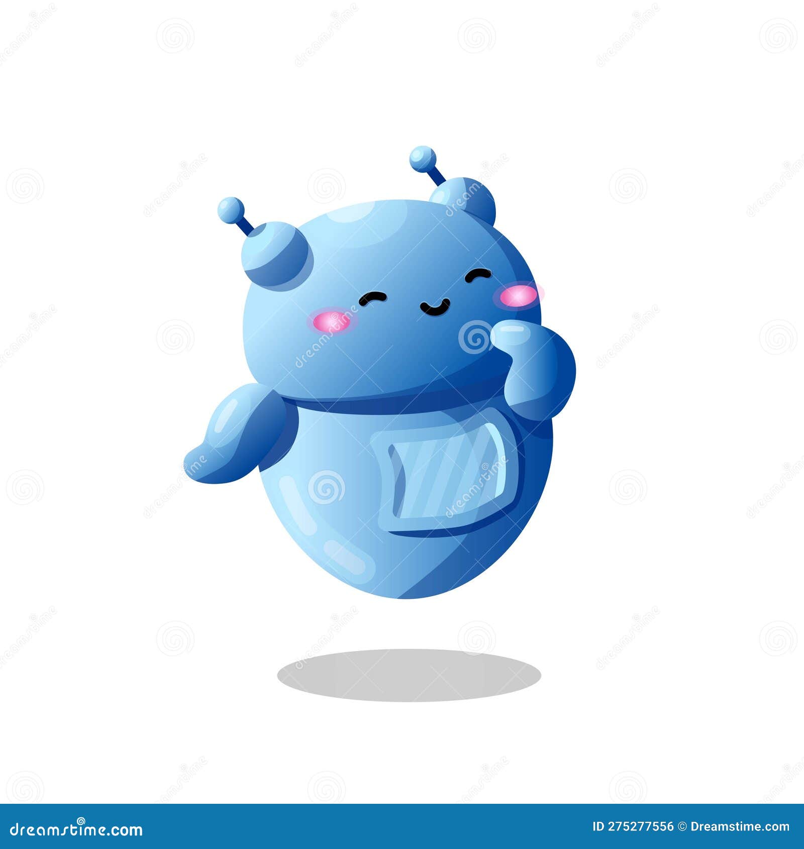 Cute smiling ai robot stock vector. Illustration of machine - 275277556